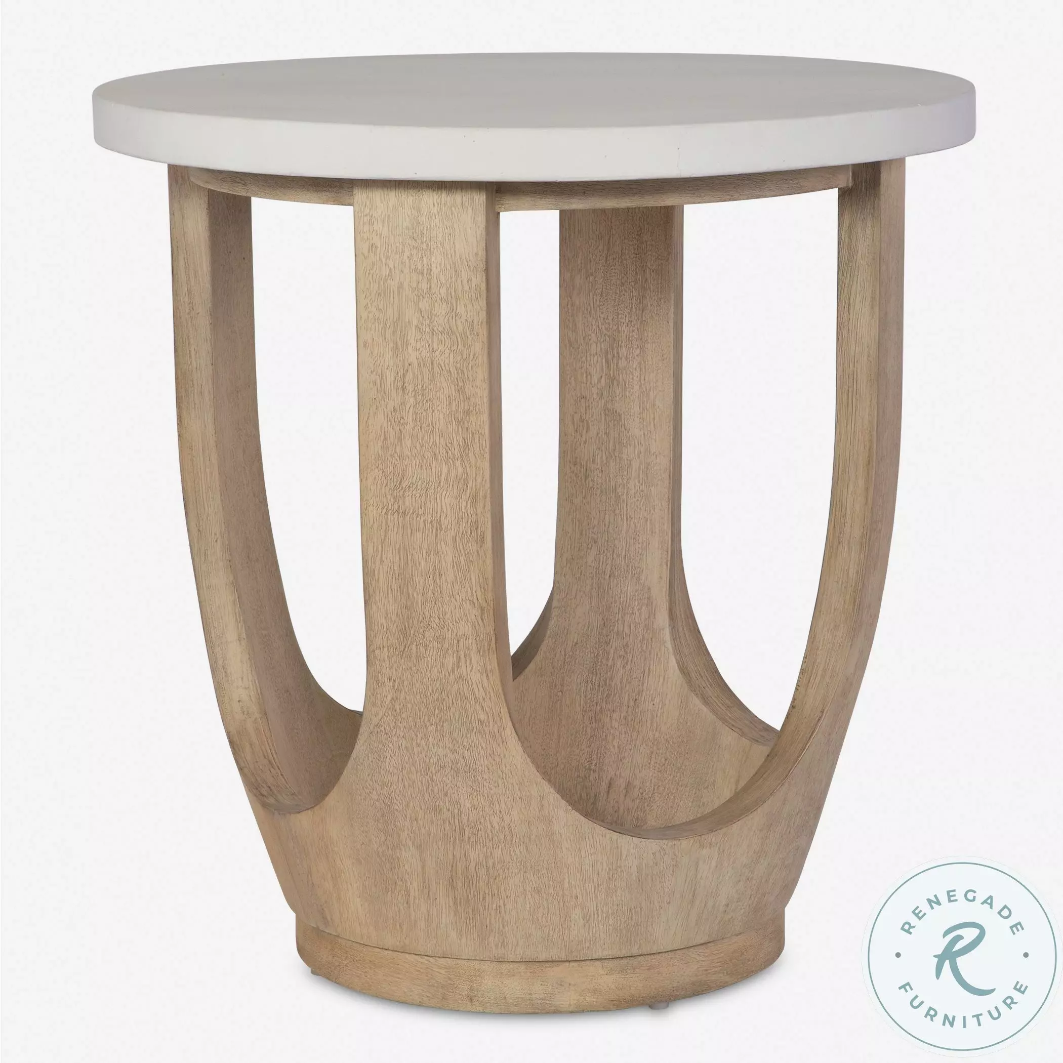 Tatli Light Oatmeal And Natural Ivory Side Table From Uttermost ...
