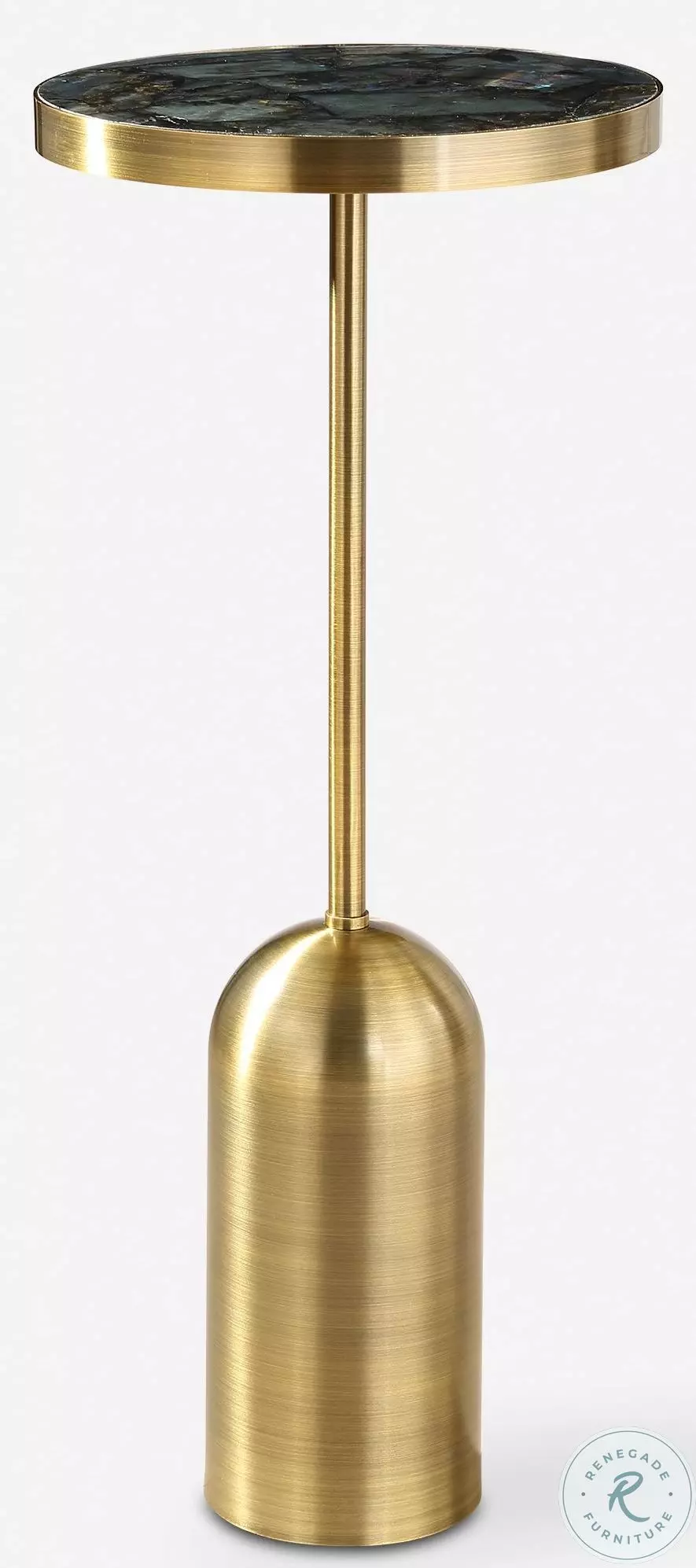 Pascal Plated Brushed Brass Drink Table From Uttermost | Coleman Furniture