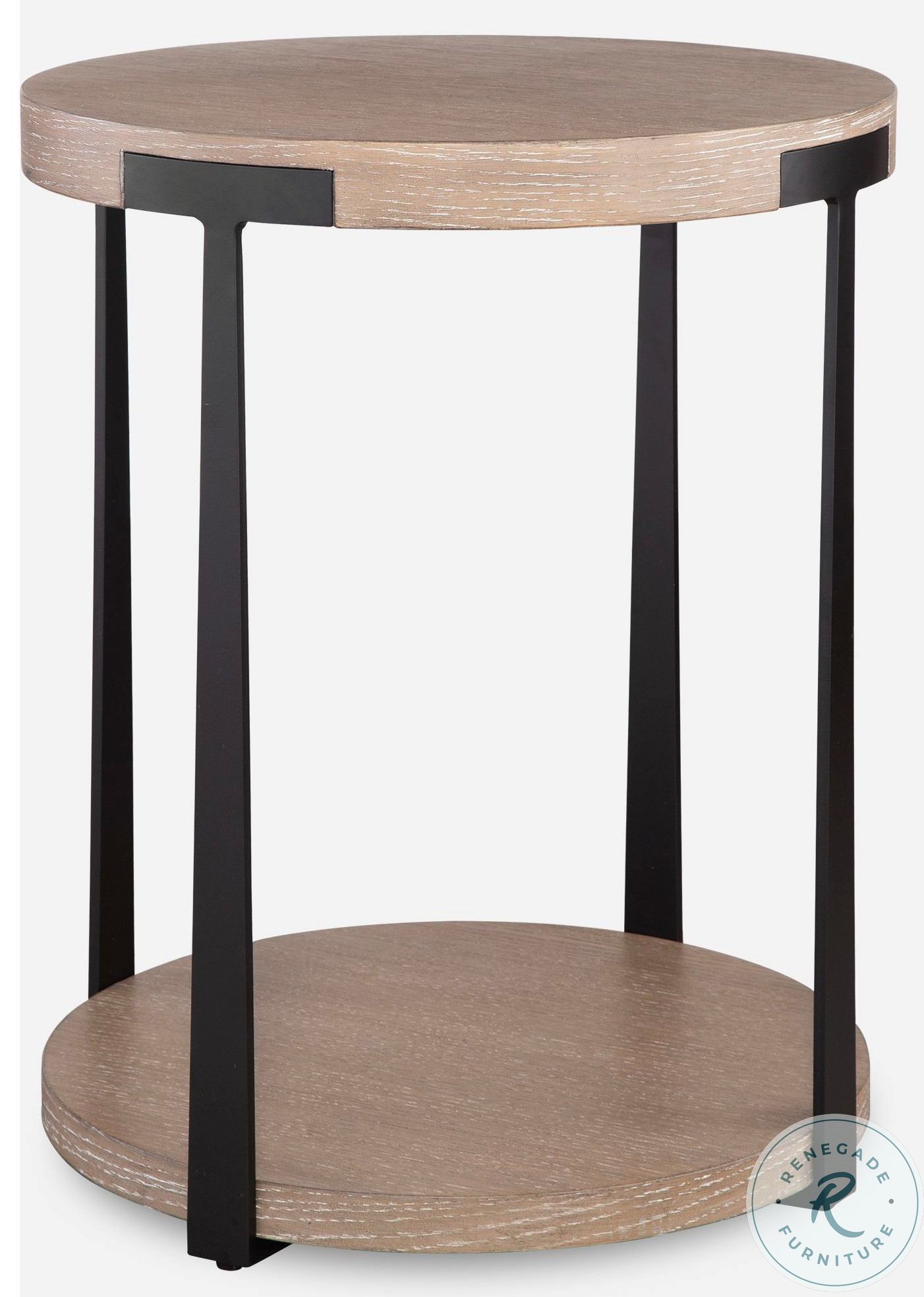 Palisade Natural And Dark Bronze Round Side Table From Uttermost | Home ...
