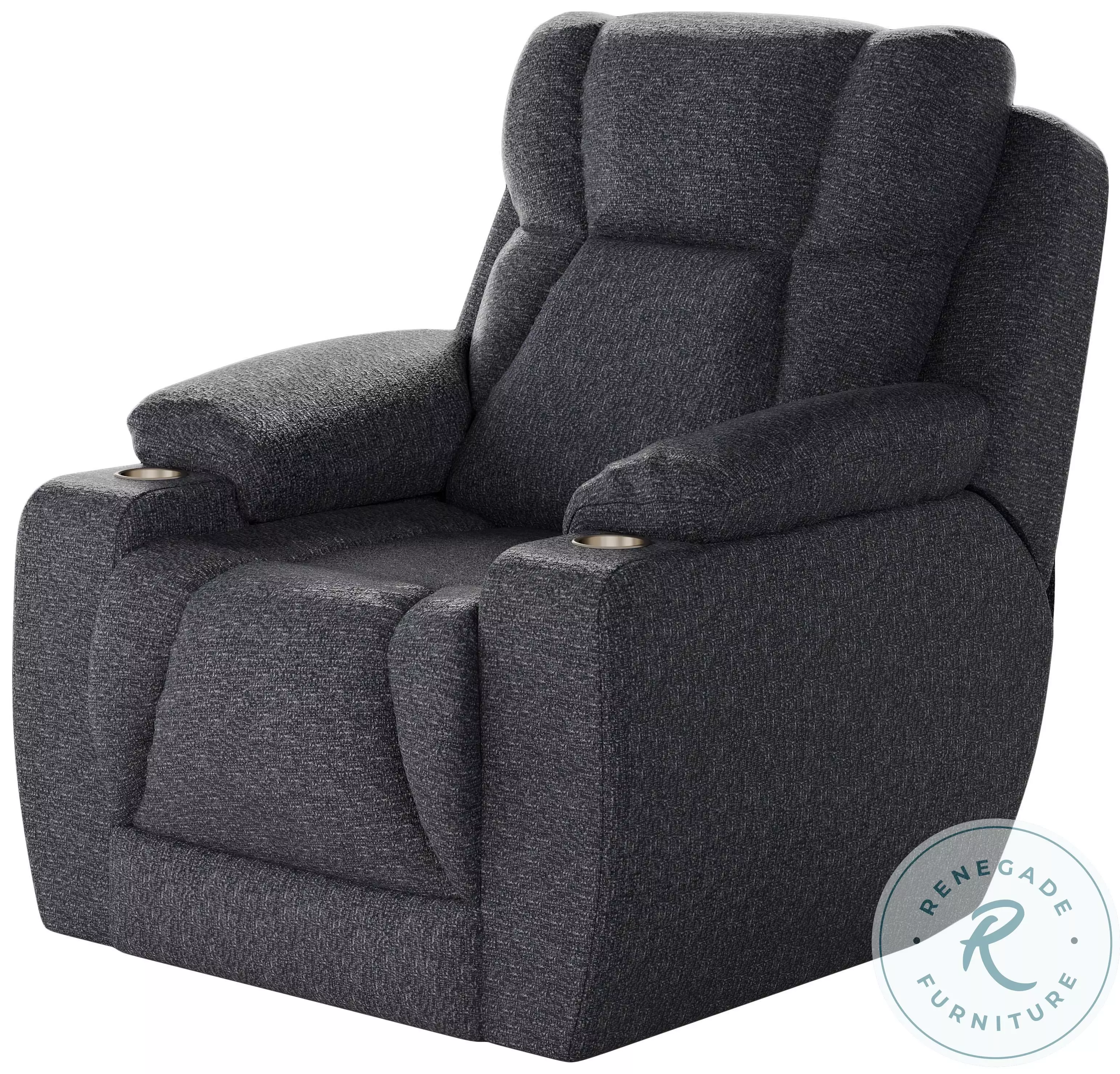 Challenger Wendover Navy Power Headrest Wall Hugger Big Mans Recliner From Southern Motion ...