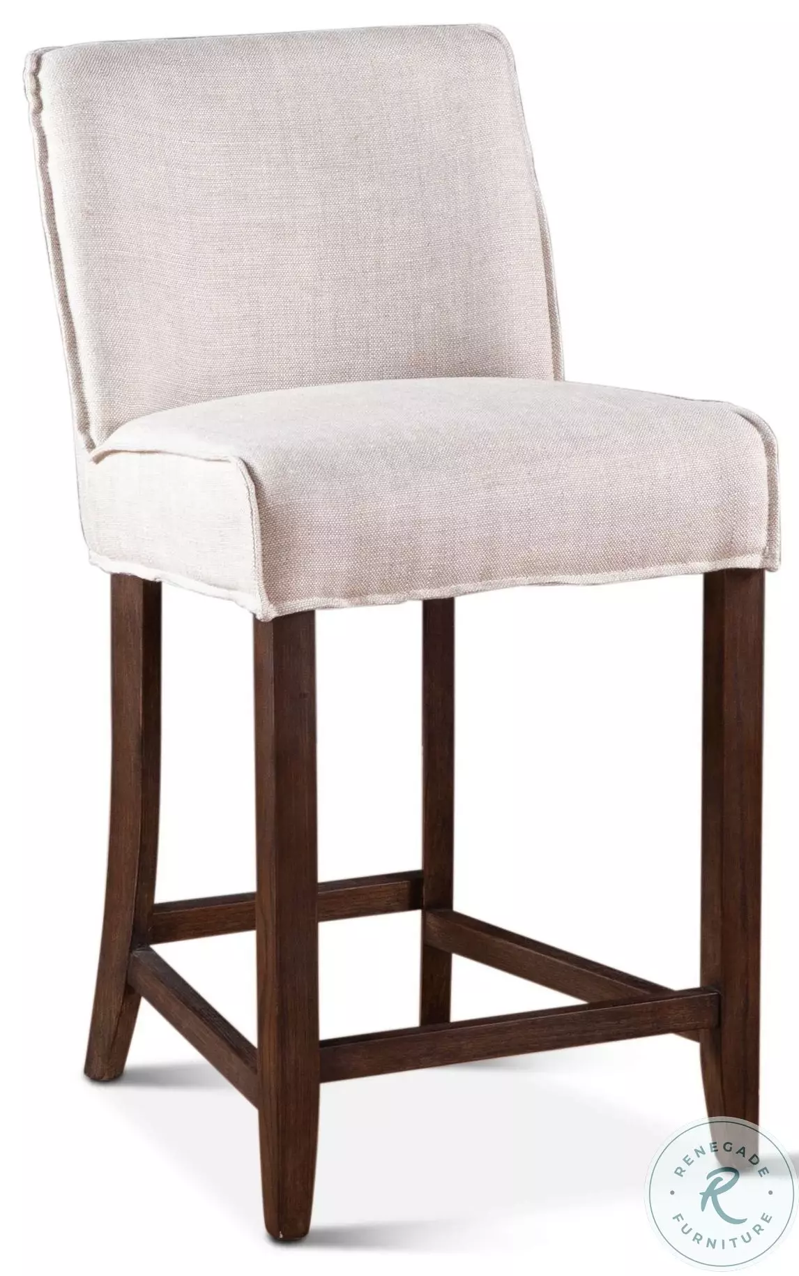 Avery White Linen Counter Height Stool From World Interiors | Coleman ...