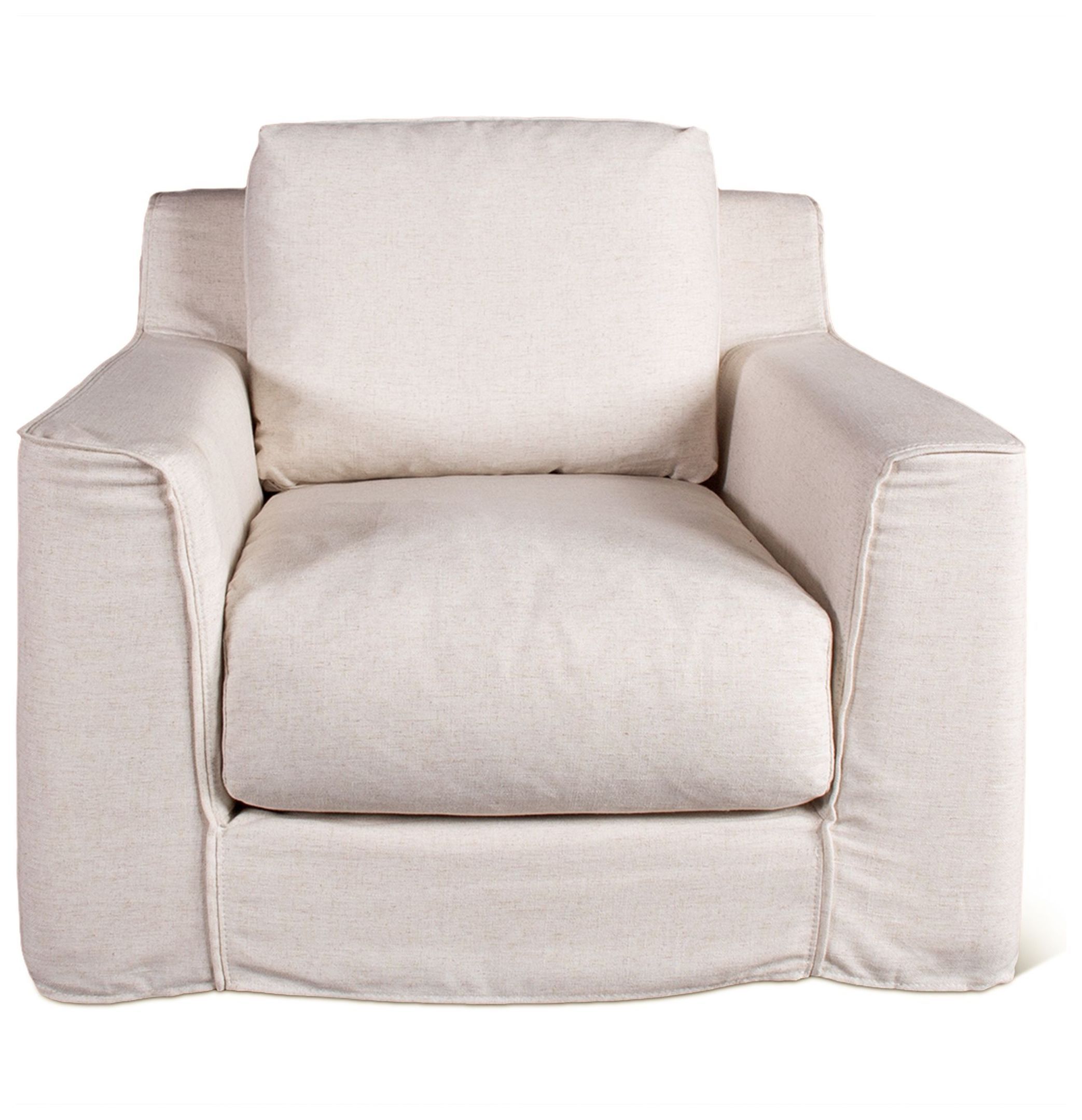 Oliver White Linen Slipcover Chair from World Interiors | Coleman Furniture