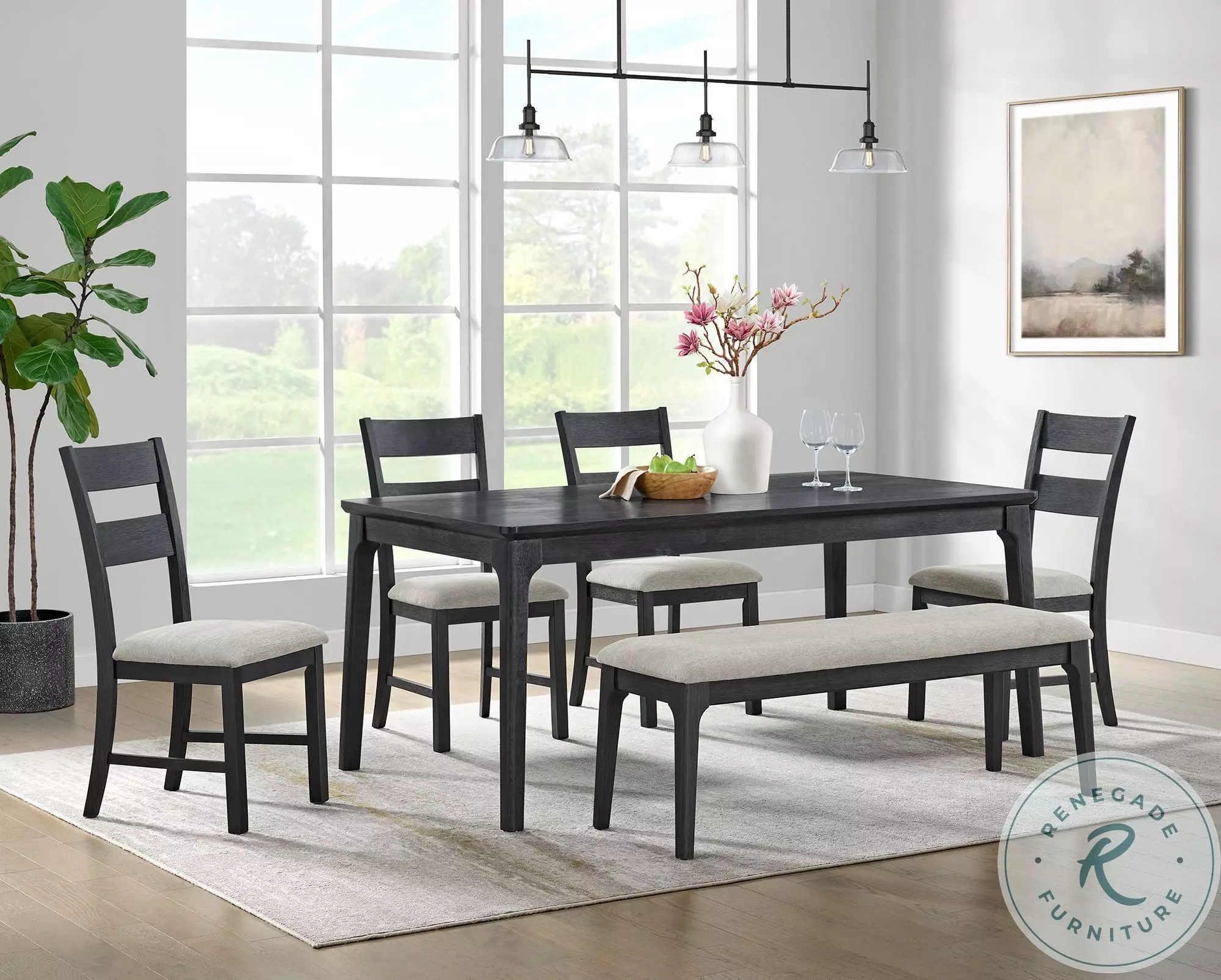 Mendoza Black Dining Room Set From Picket House Furnishings | Coleman Furniture
