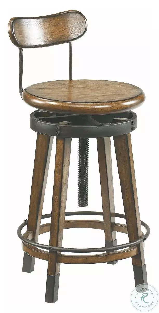 Studio Home Oak Adjustable Stool from Hammary (166-948) | Coleman Furniture