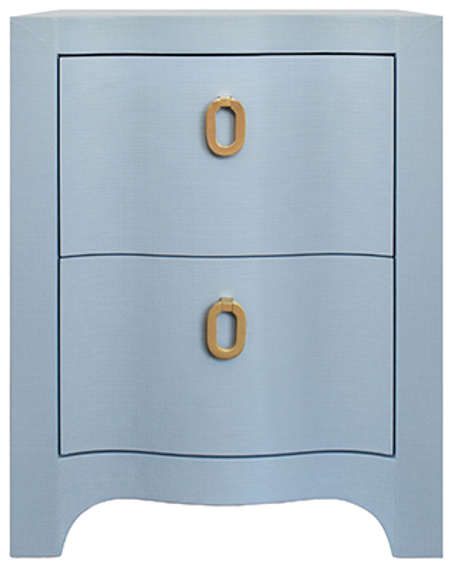Helena Light Blue Rectangular 2 Drawer Side Table from Worlds Away ...