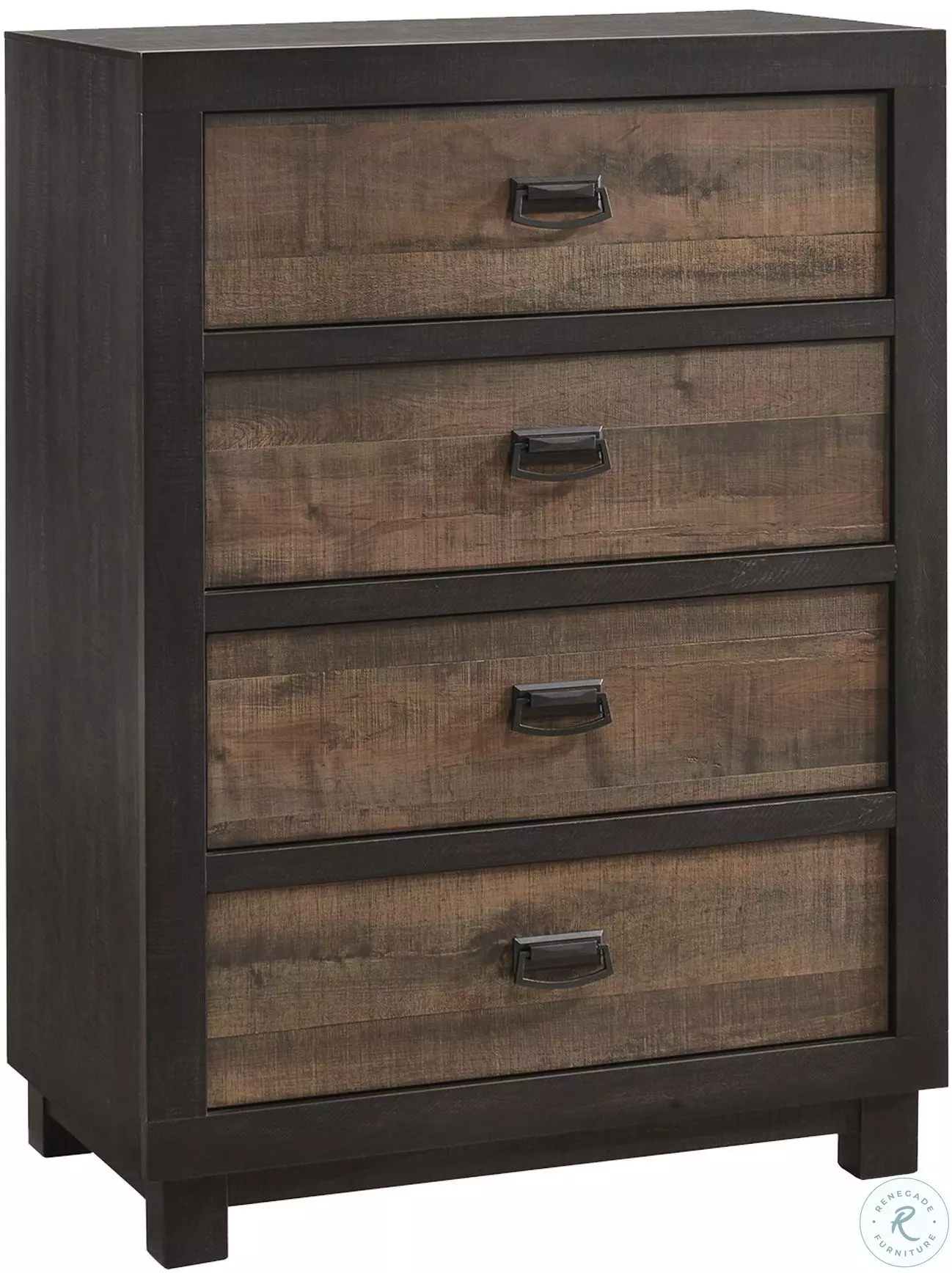 Harrison Walnut 4 Drawer Chest from Elements Furniture | Coleman Furniture
