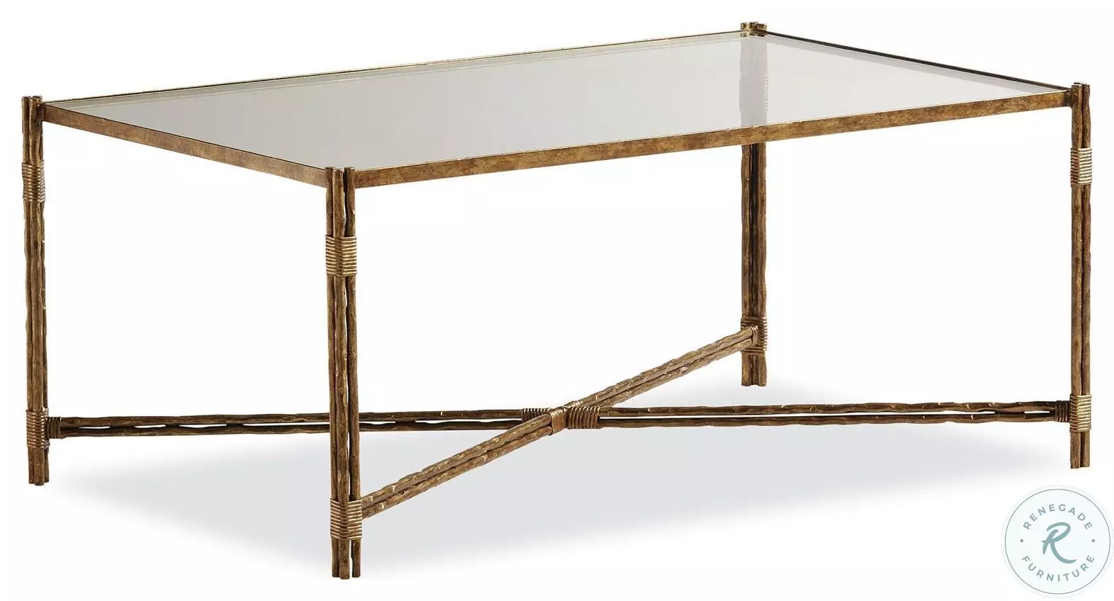 Otto Glass And Aged Bronze Cocktail Table From Maitland-Smith | Home ...