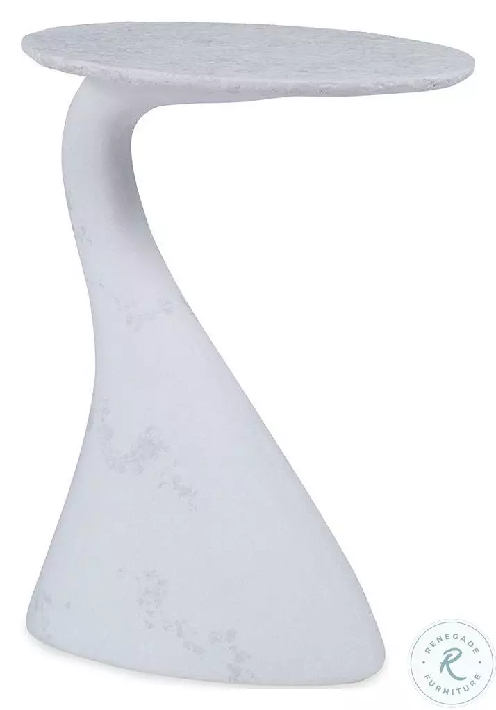 Chisel White Scagliola Chairside Table From Maitland-Smith | Coleman ...