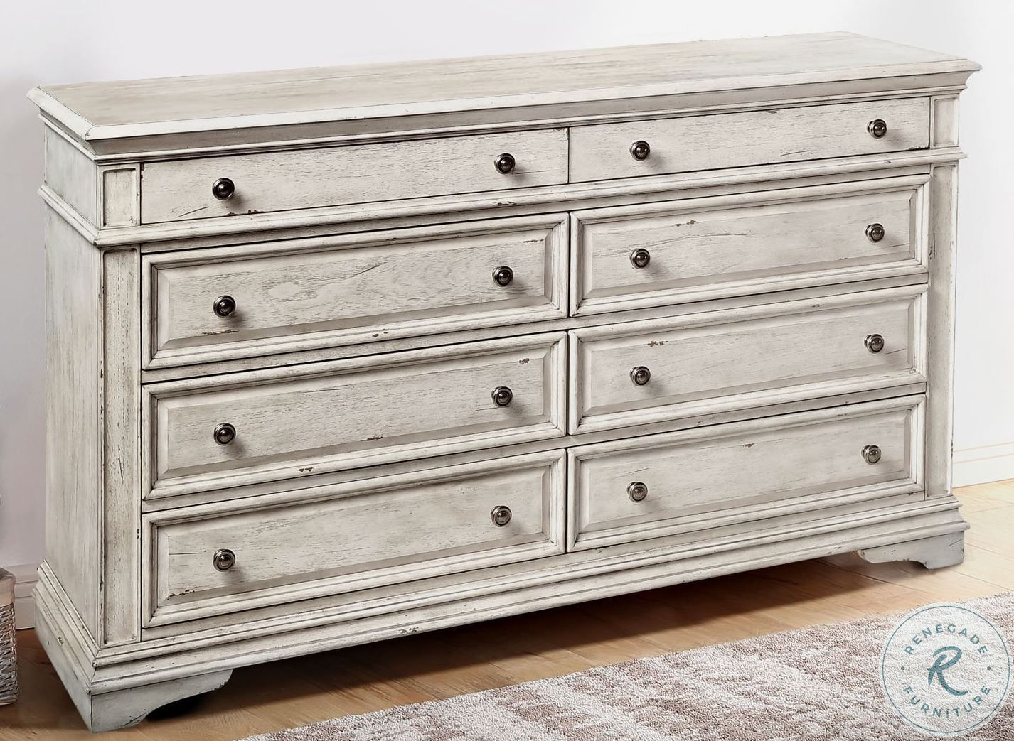 Highland Park Distressed Rustic Ivory Dresser from Steve Silver ...
