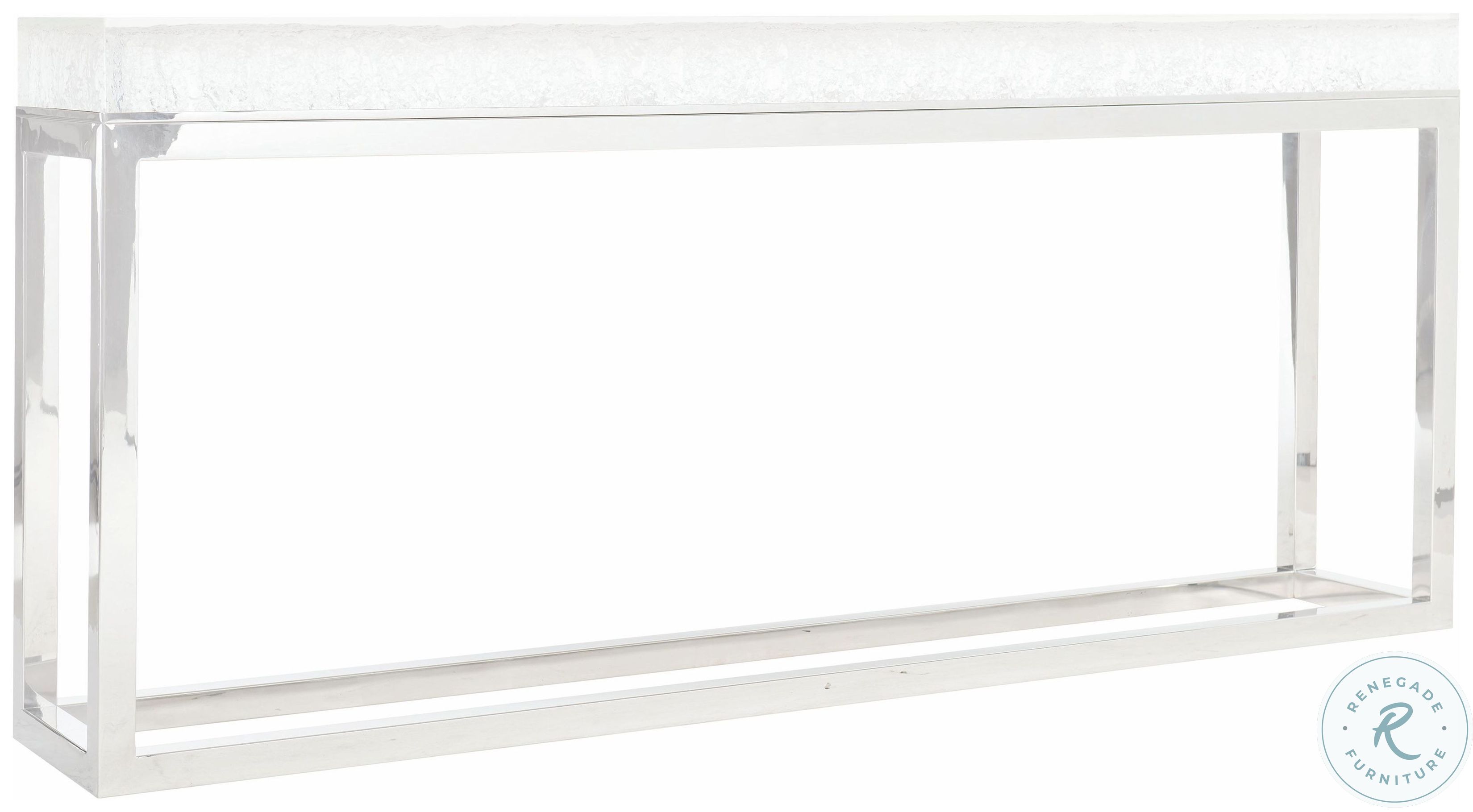 Interiors Casegoods Polished Stainless Steel Arctic Console Table from ...