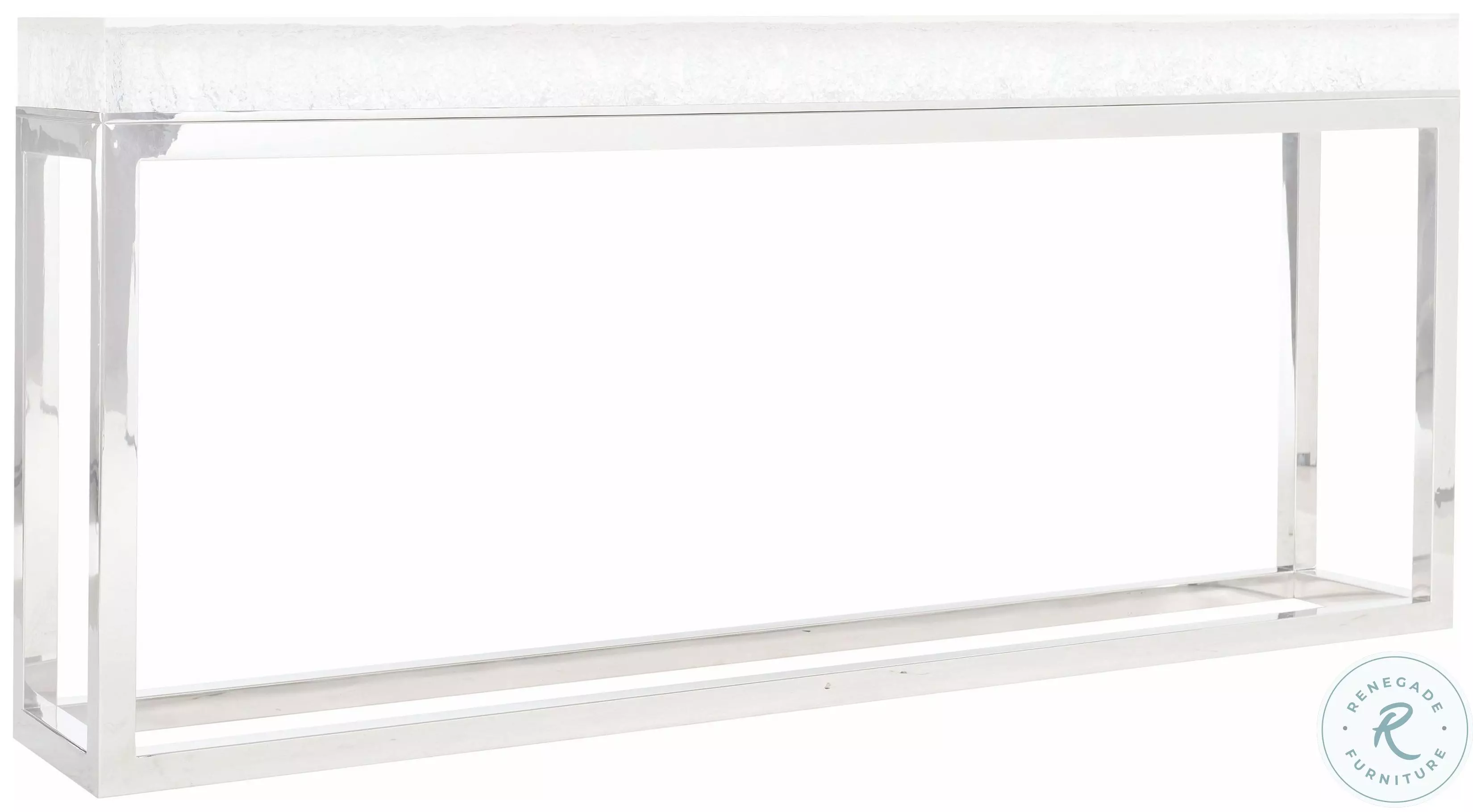 Interiors Casegoods Polished Stainless Steel Arctic Console Table from ...