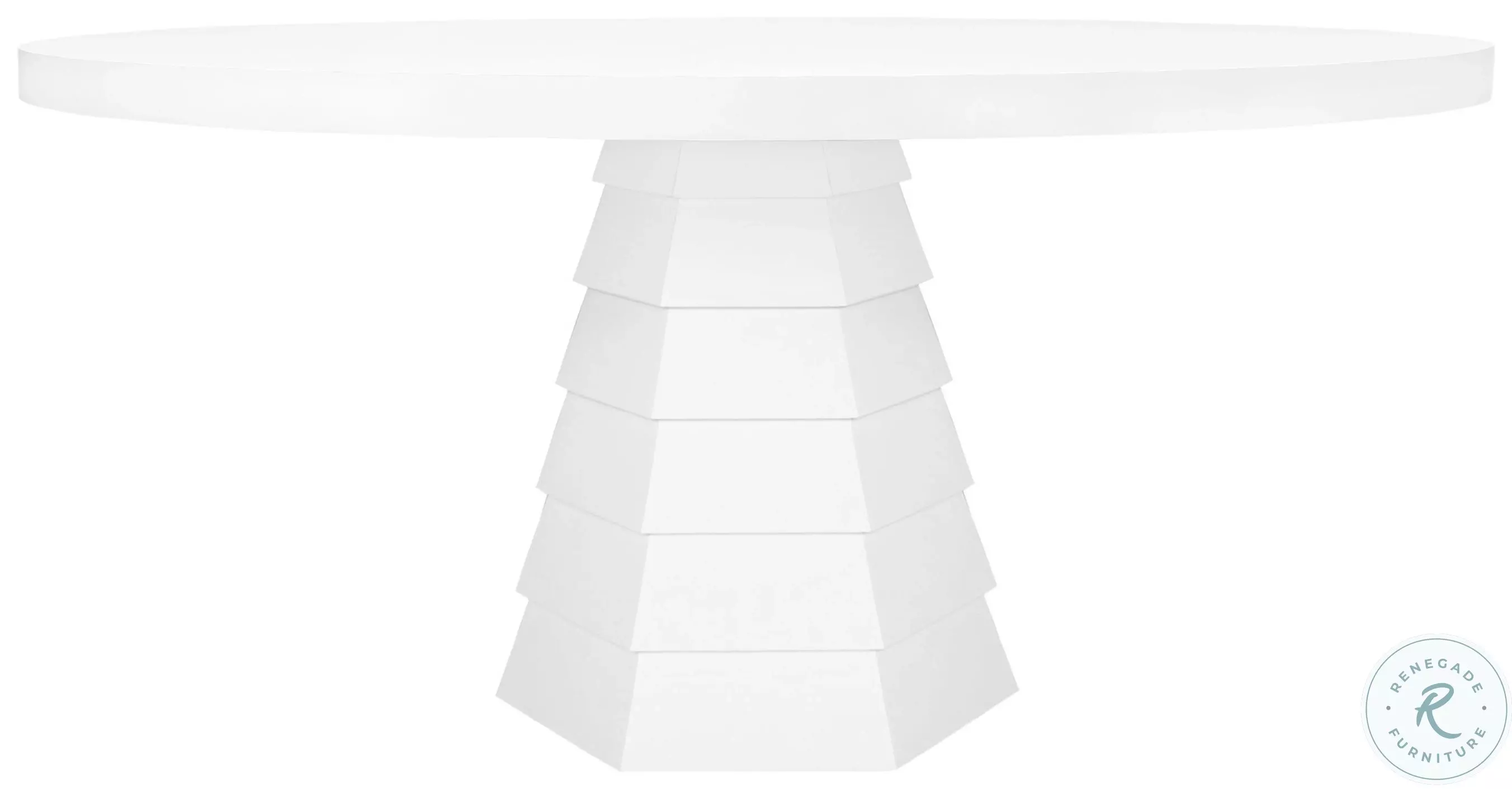 Hugo Matte White Lacquer Round Dining Table From Home Gallery Stores ...