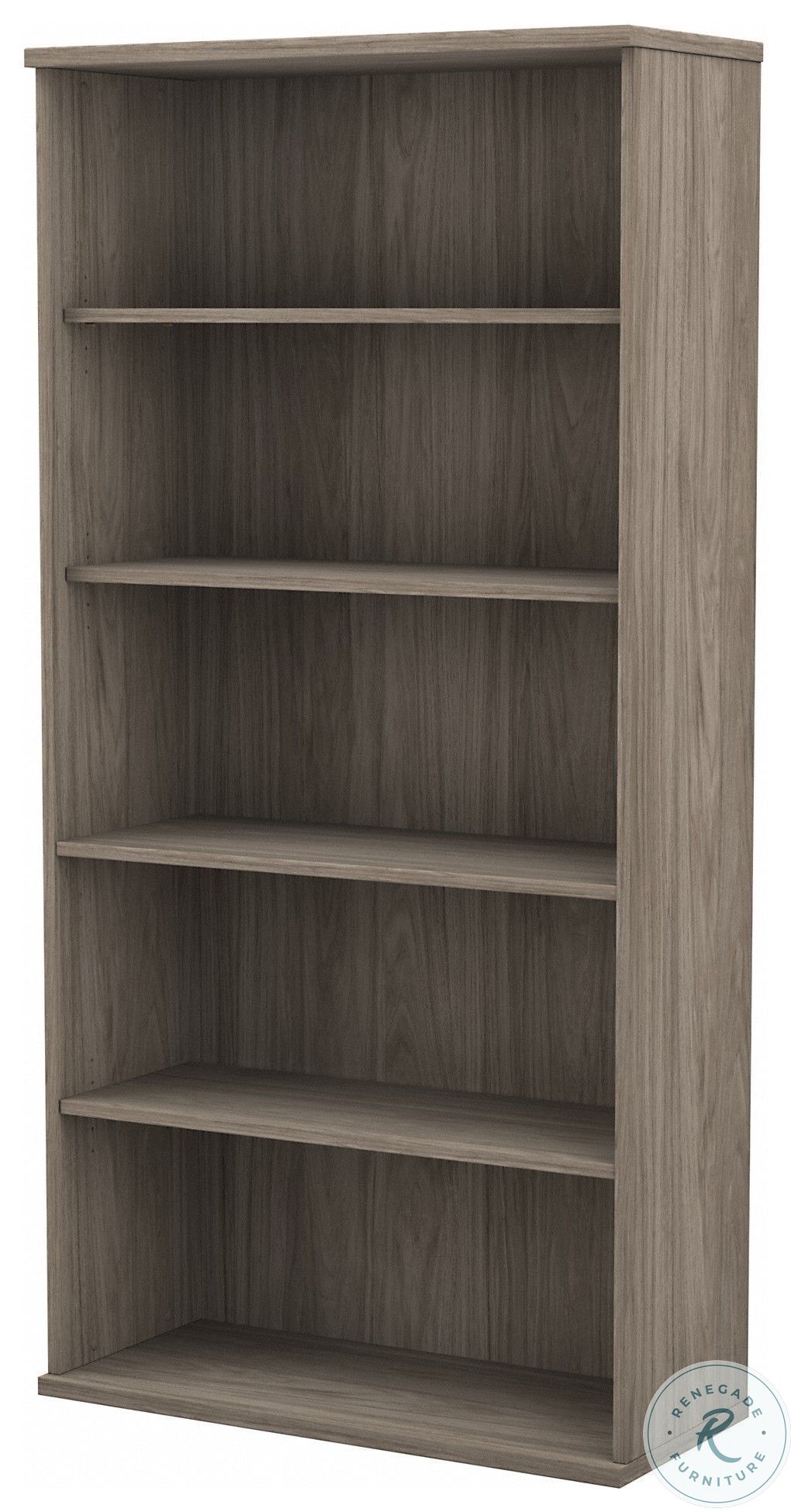 Hybrid Modern Hickory Tall 5 Shelf Bookcase From Bush Furniture ...