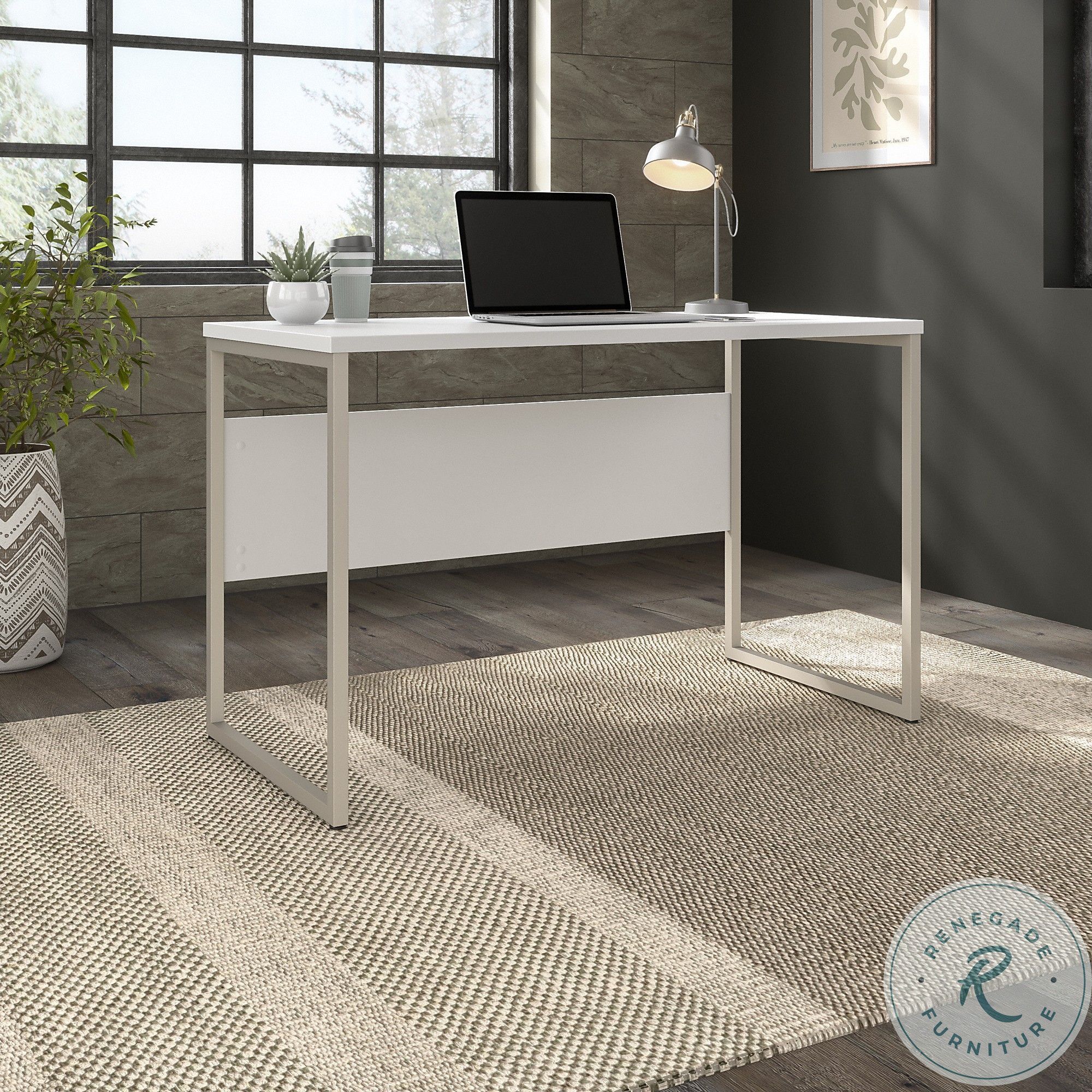 Hybrid White 48" Small Computer Desk From Bush Furniture | Coleman ...