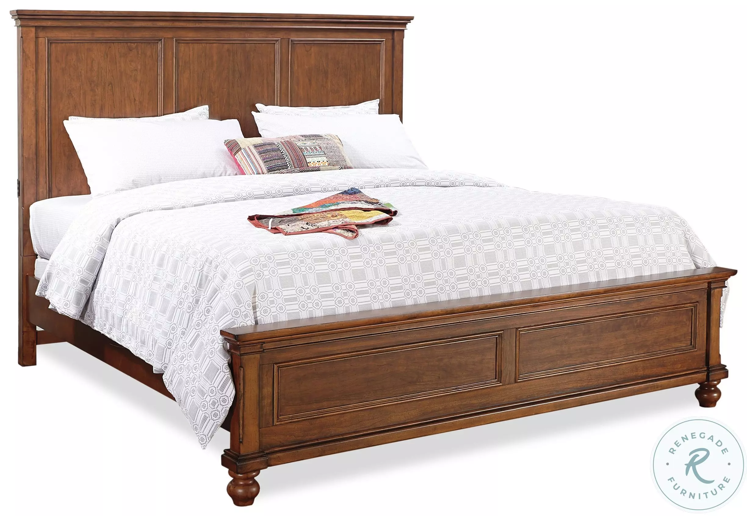 Oxford Whiskey Brown King Low Profile Panel Bed From Aspen Home ...