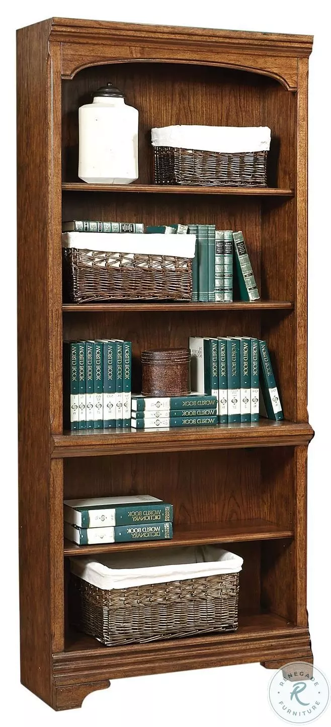 Hawthorne Carmel Brown Open Bookcase From Aspen Home | Coleman Furniture