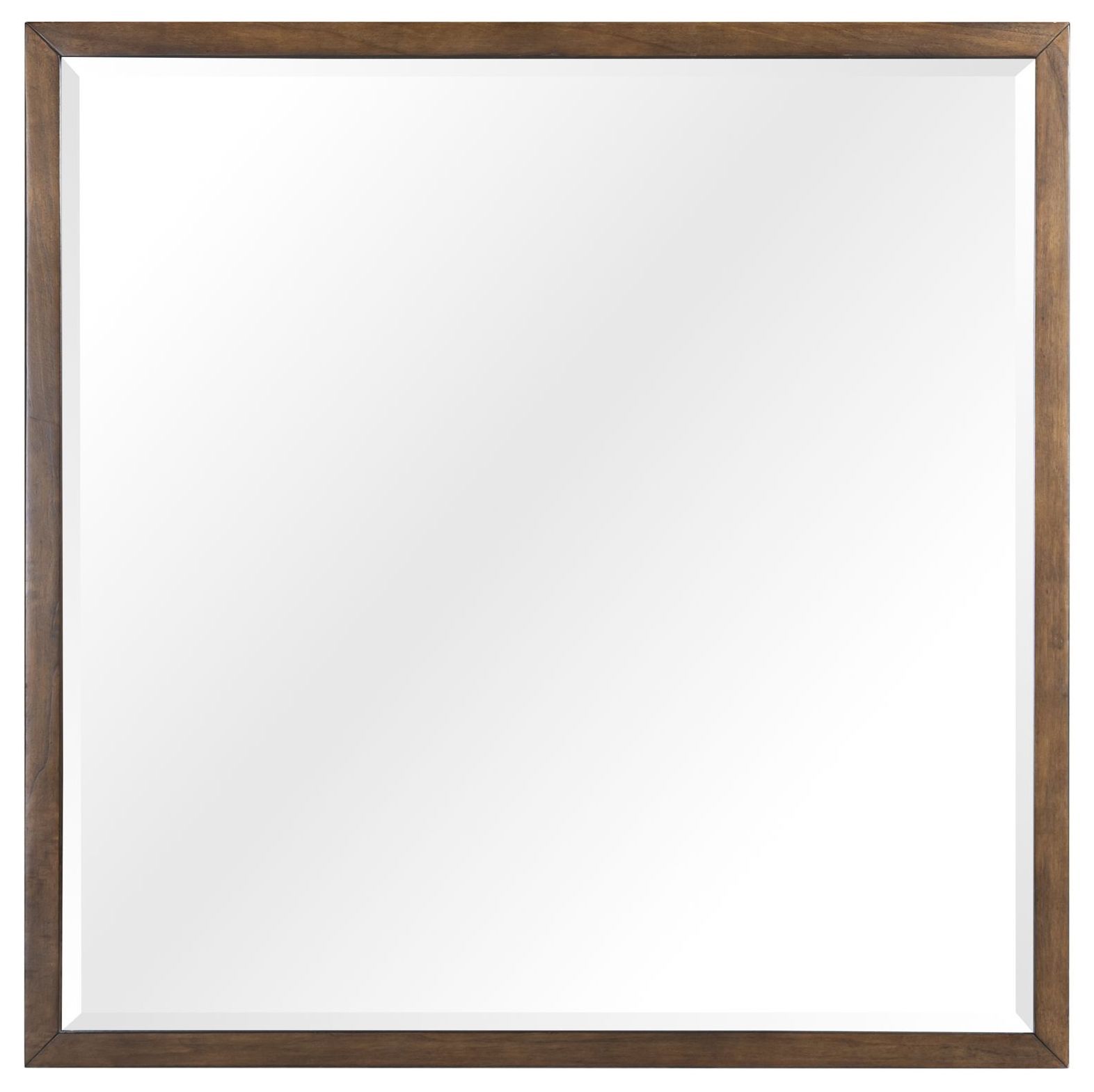 Jasper Modern Walnut Square Wall Mirror From Aspenhome | Coleman Furniture