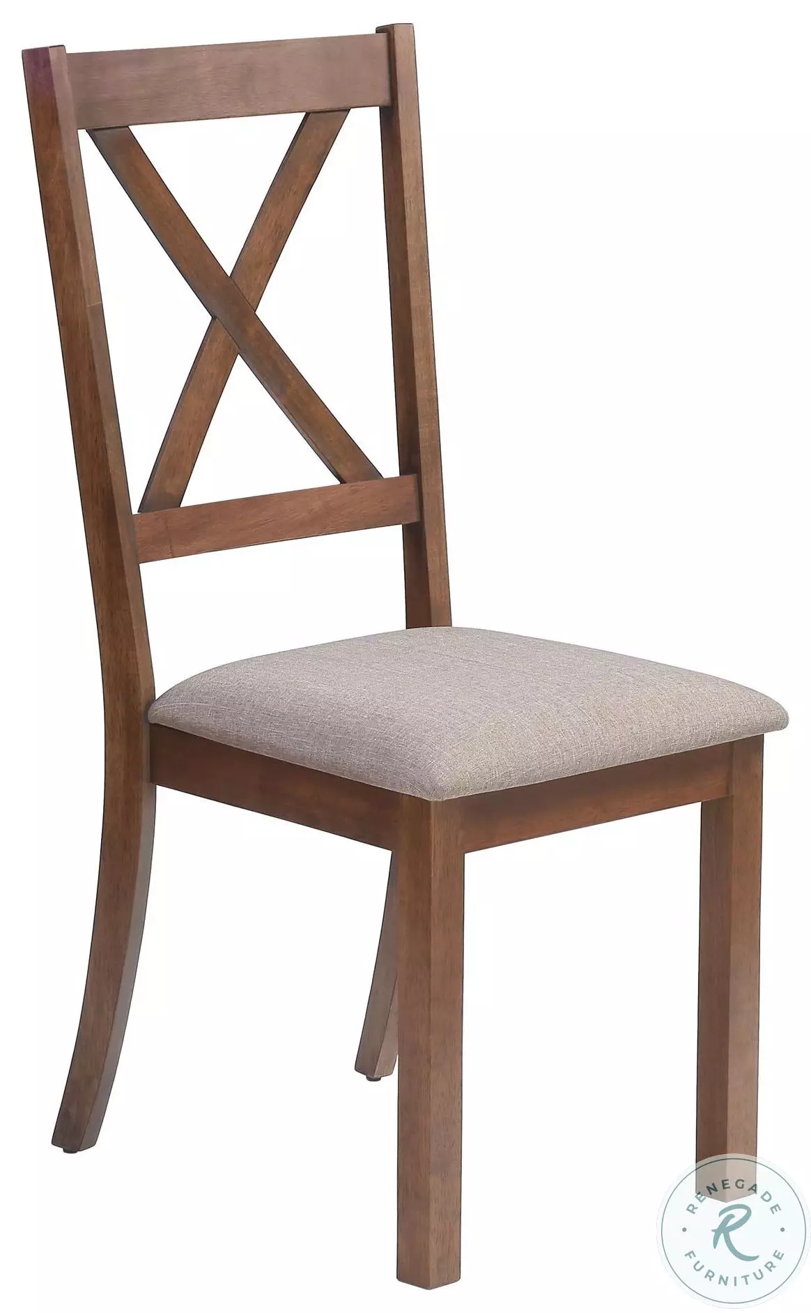 1311 Beige Cross Back Upholstered Side Chair Set of 2 From Monarch | Coleman Furniture