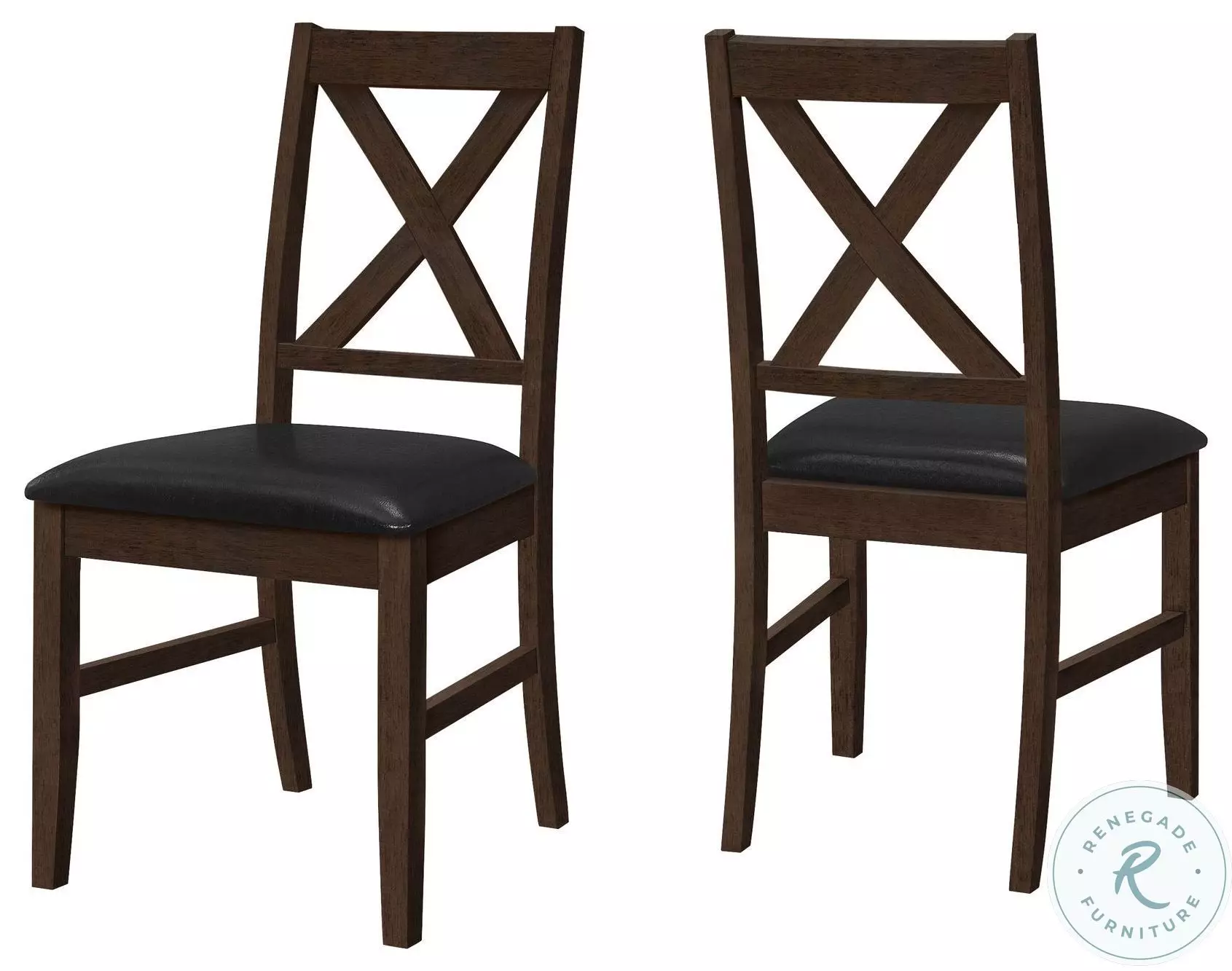 1333 Black Cross Back Dining Chair Set Of 2 From Monarch | Coleman ...
