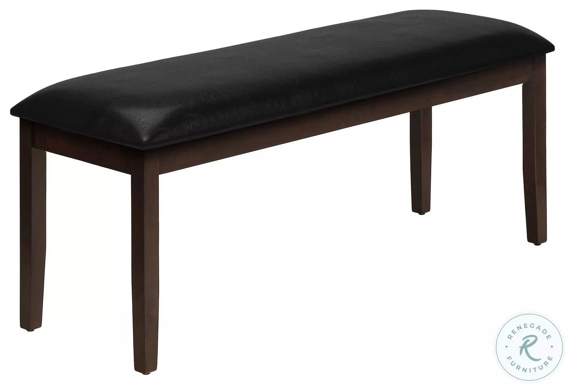 1334 Black Leather Look Bench From Monarch | Coleman Furniture