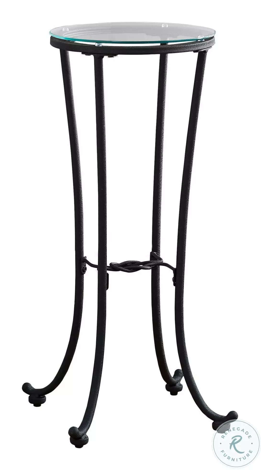 Hammered Black Metal Accent Table from Monarch | Coleman Furniture