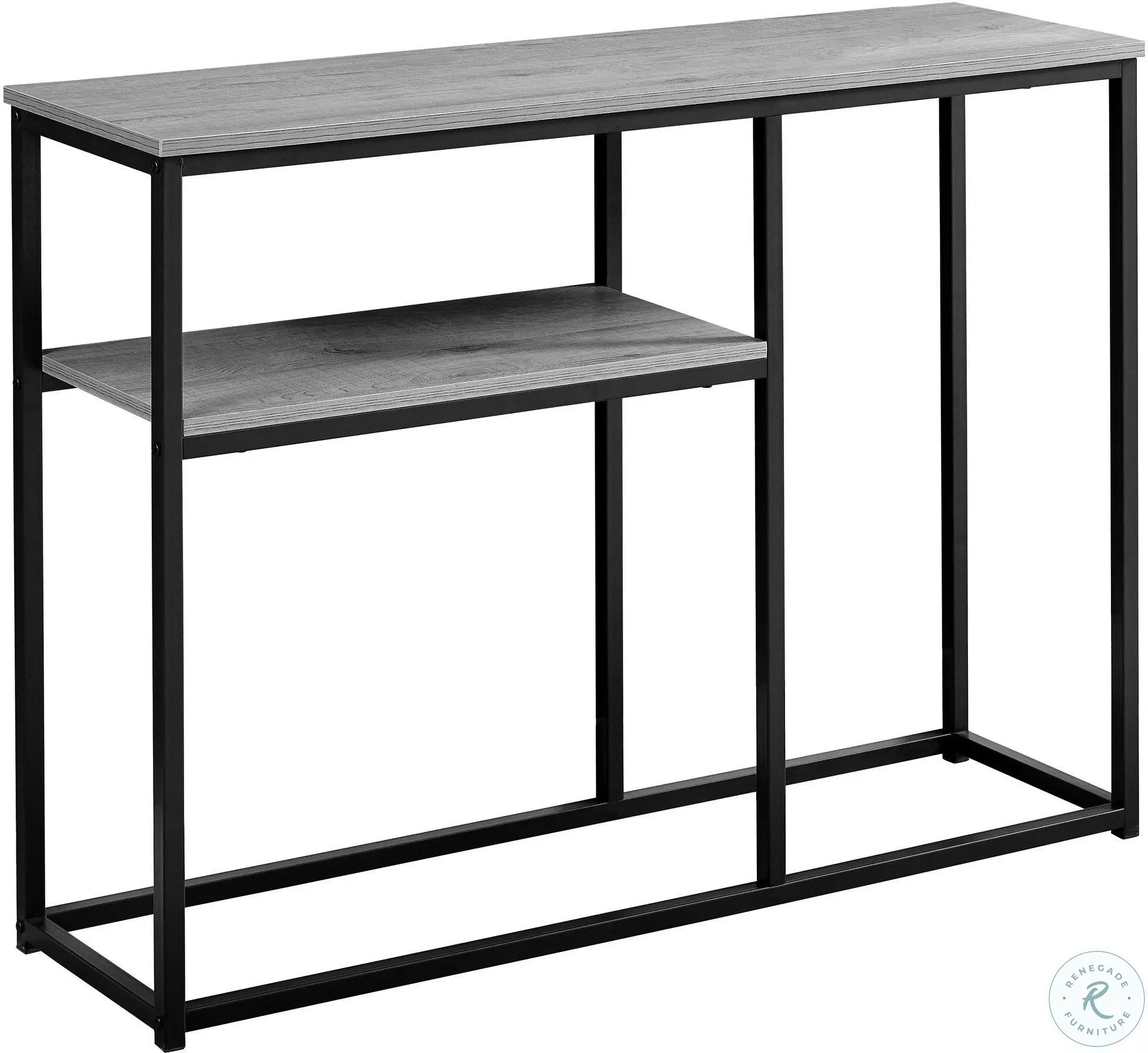 Grey and Black Metal 42" Console Table from Monarch | Coleman Furniture