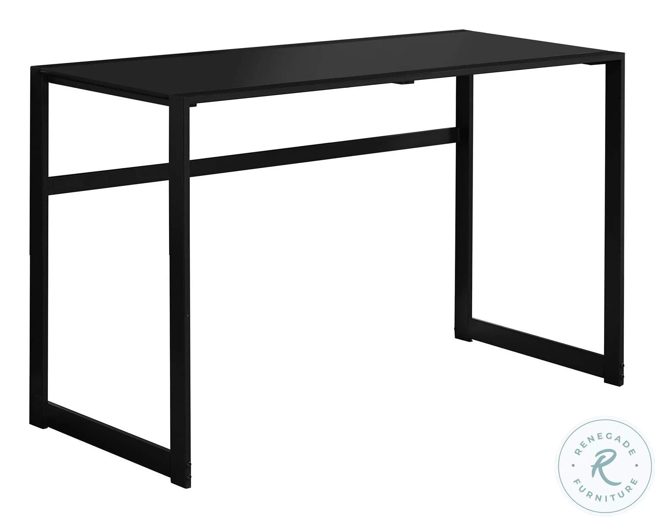 Black Metal 48" Computer Desk from Monarch | Coleman Furniture