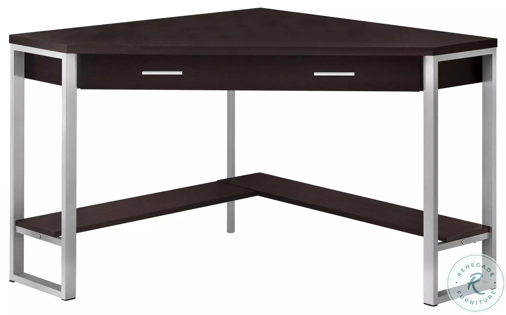 7502 Espresso Corner Computer Desk From Monarch | Coleman Furniture
