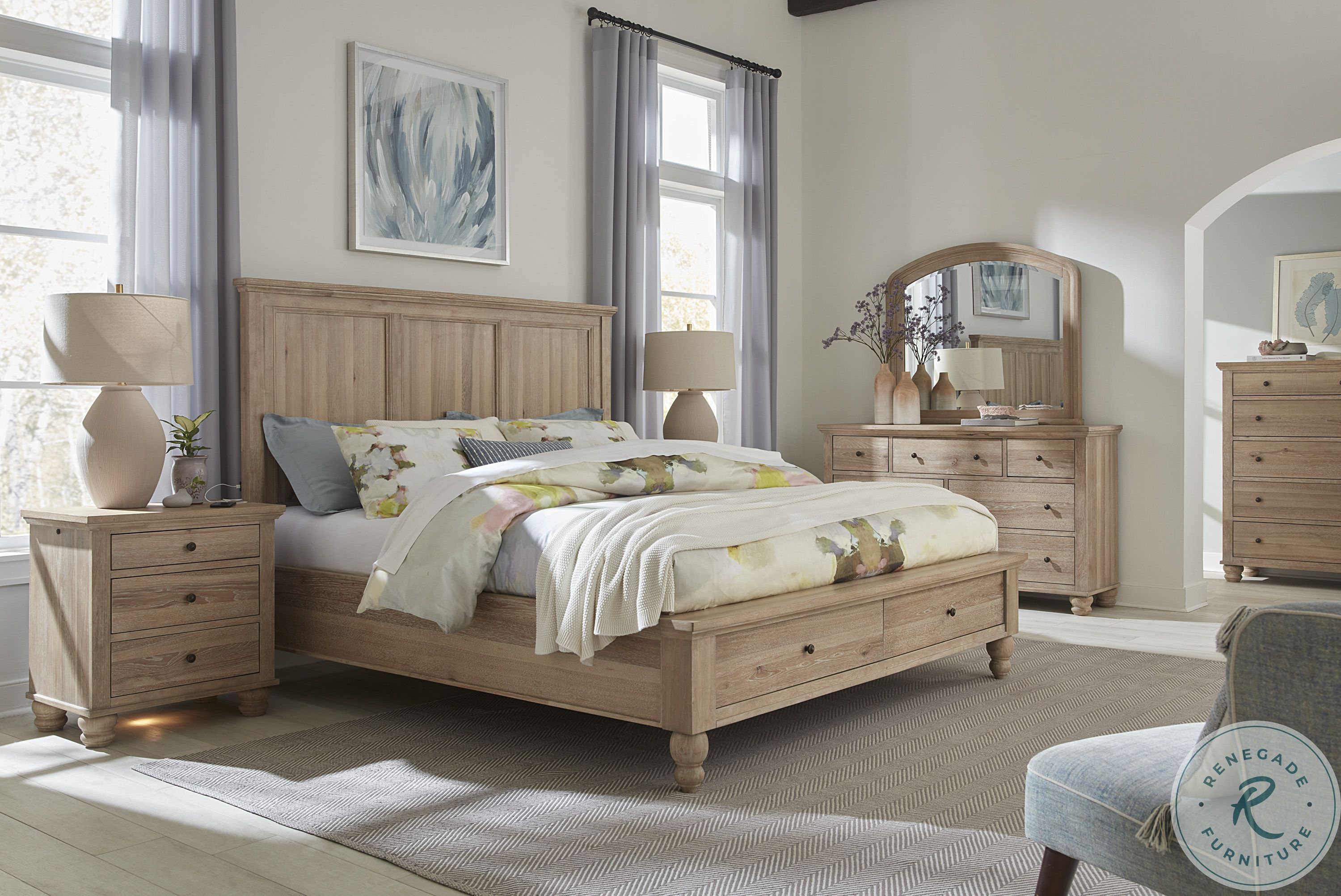 Cambridge Modern Khaki King Panel Storage Bed From Aspen Home Coleman Furniture