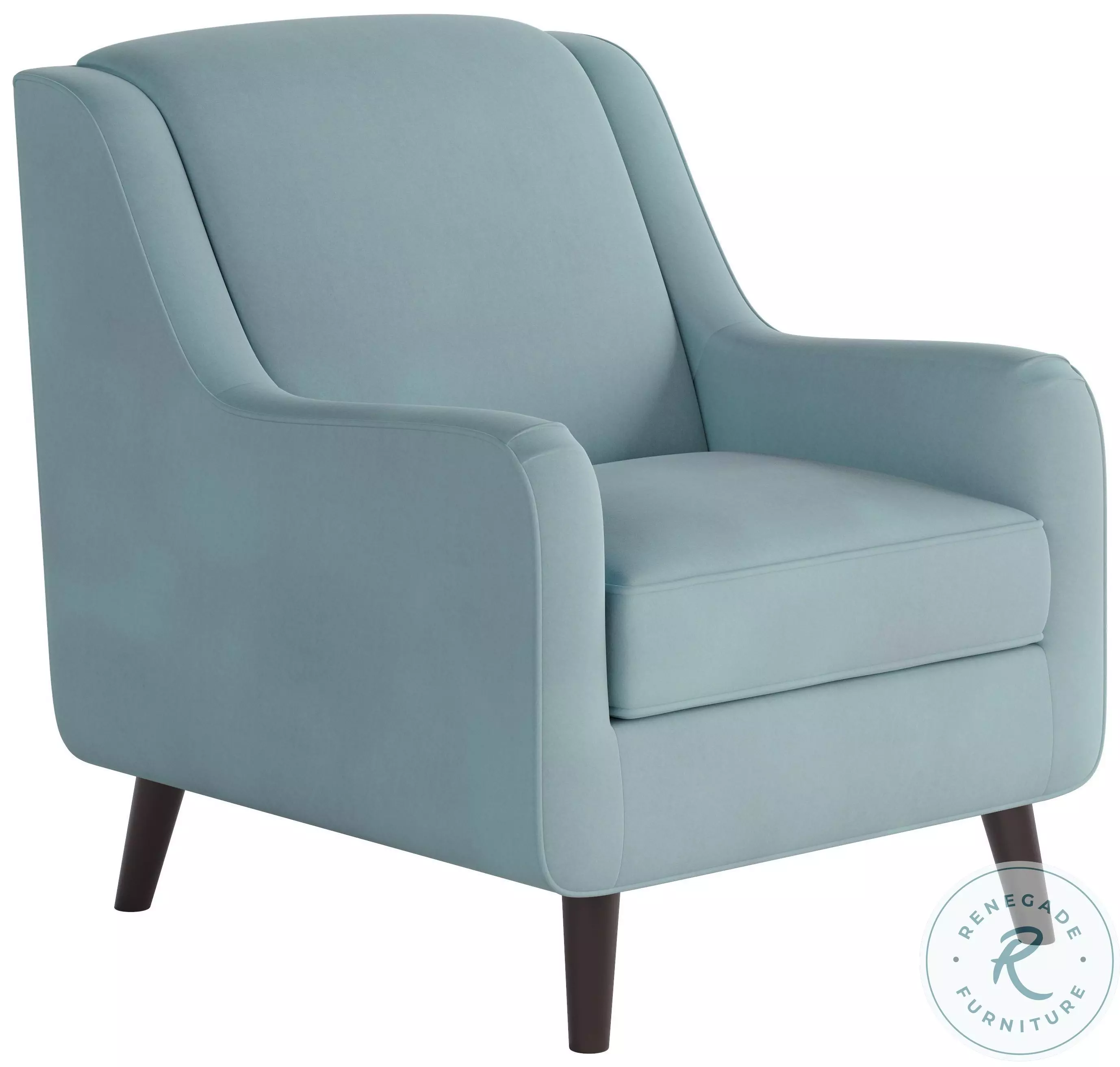 Bella Skylight Blue Sloped Arm Accent Chair From Southern Home ...