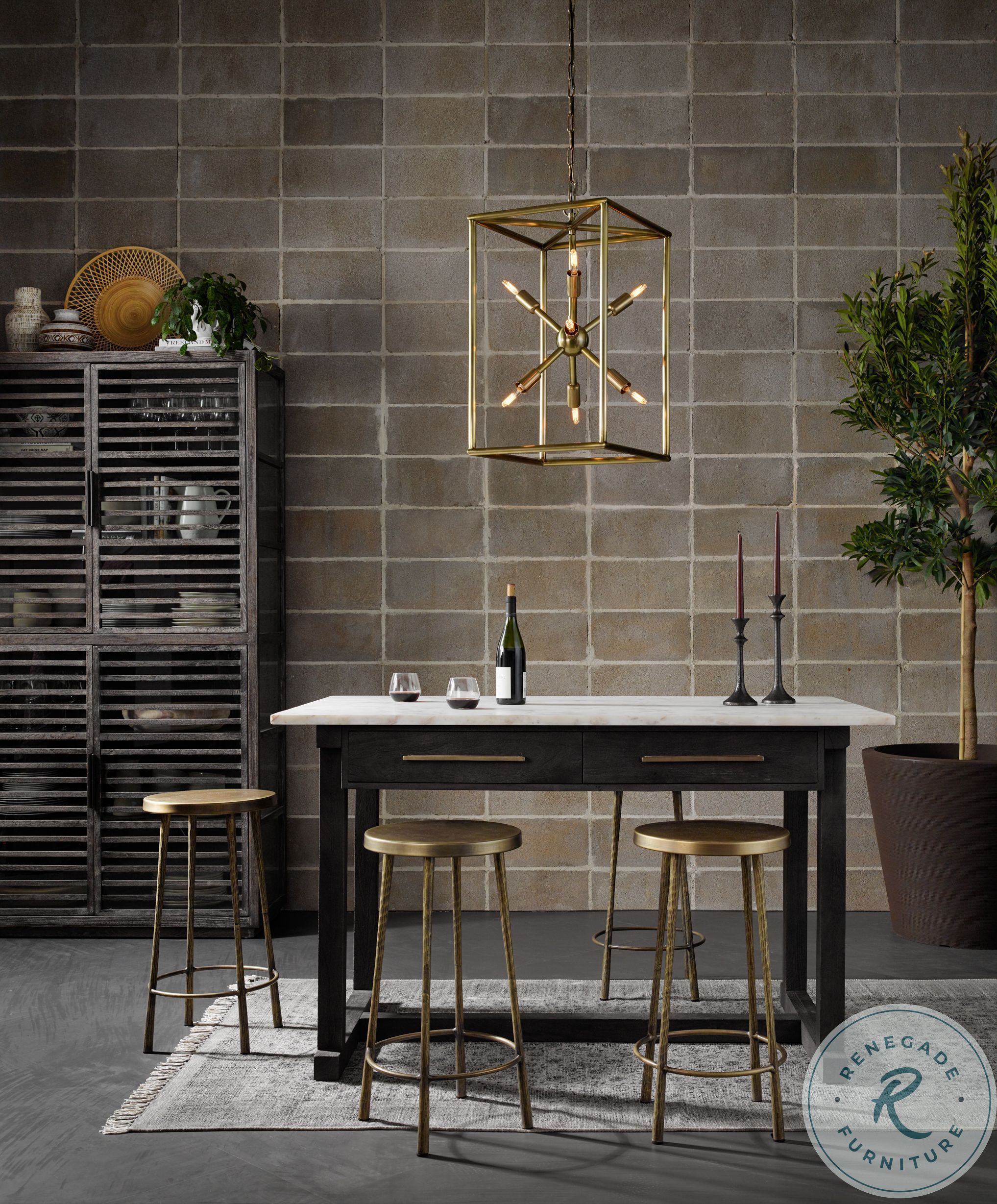 Cayson Dark Anthracite Counter Height Dining Table from Four Hands ...