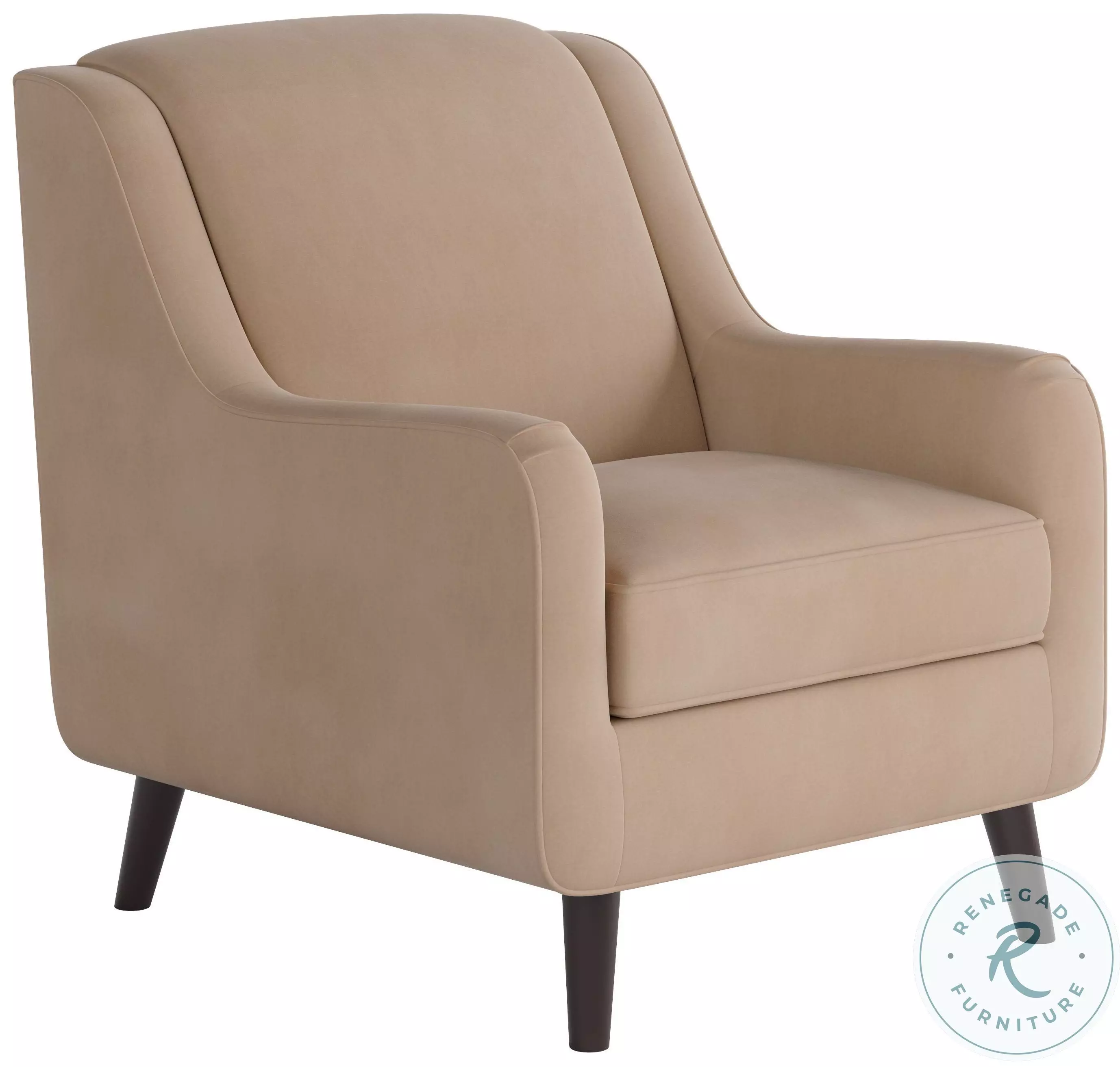 Bella Mauve Blush Sloped Arm Accent Chair From Southern Home ...