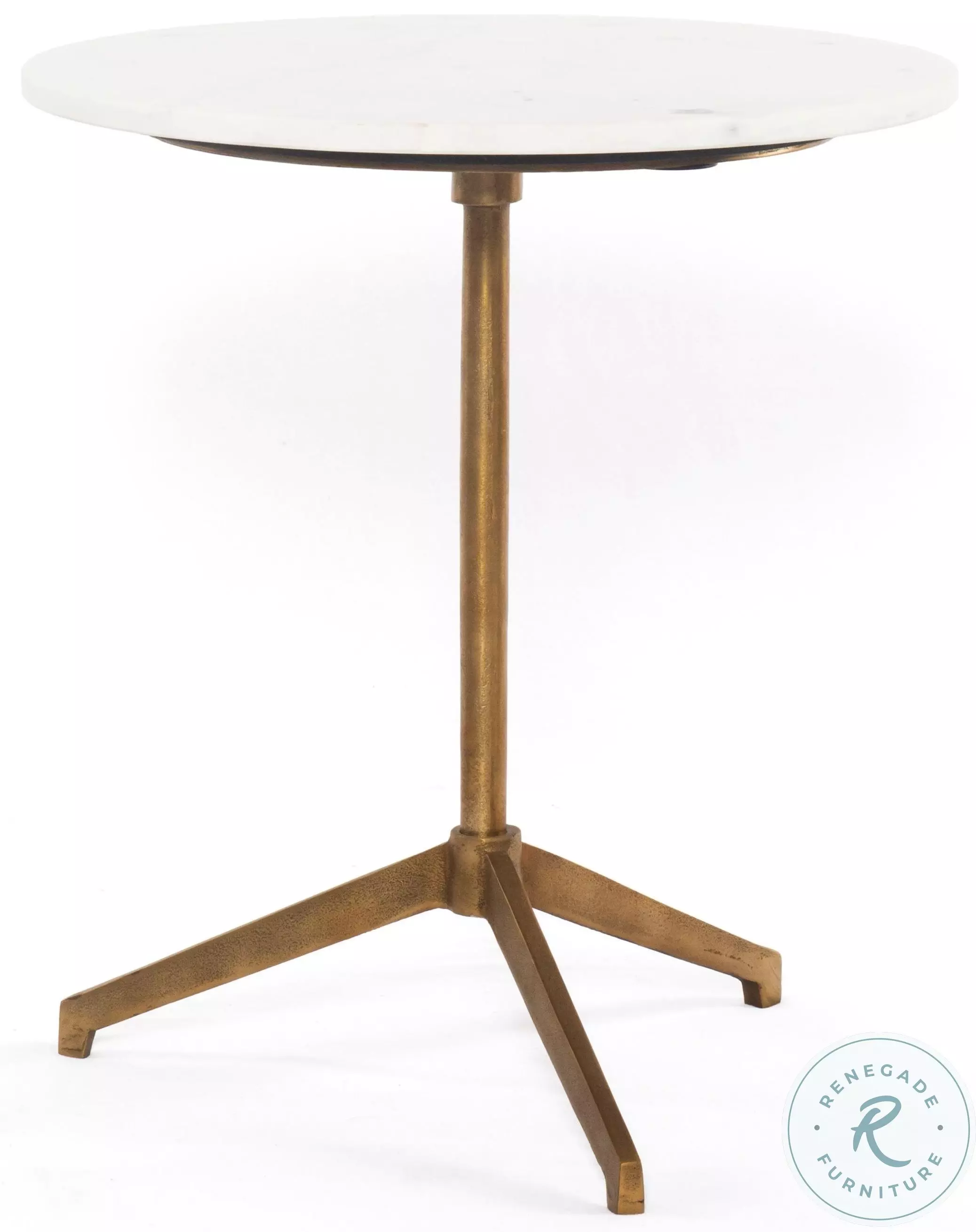 Helen Brass And Polished White End Table from Four Hands | Coleman ...