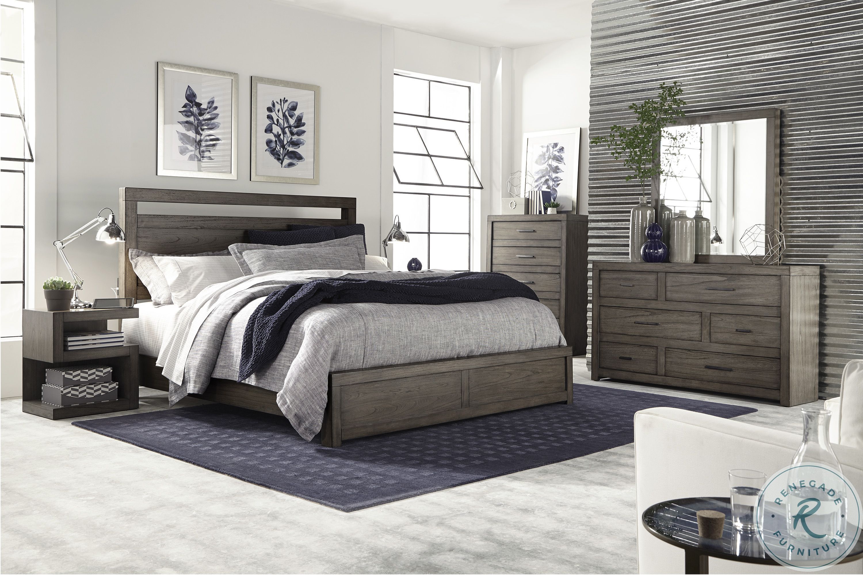 Modern Loft Greystone 5 Drawer Chest From Aspen Home | Coleman Furniture