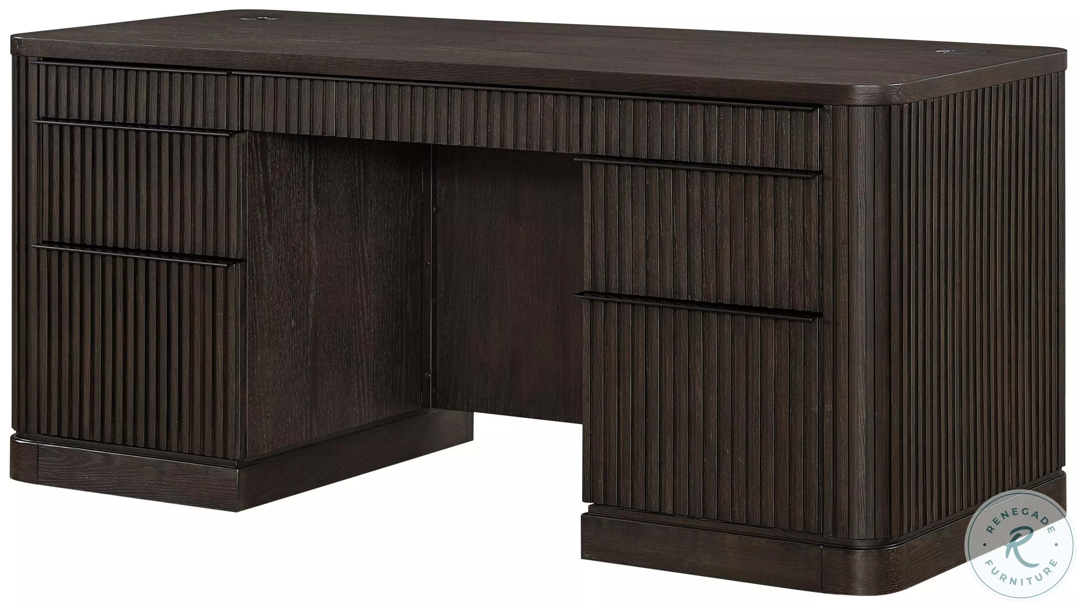 Tulane Dark Chocolate Double Pedestal Desk From Martin Furniture ...