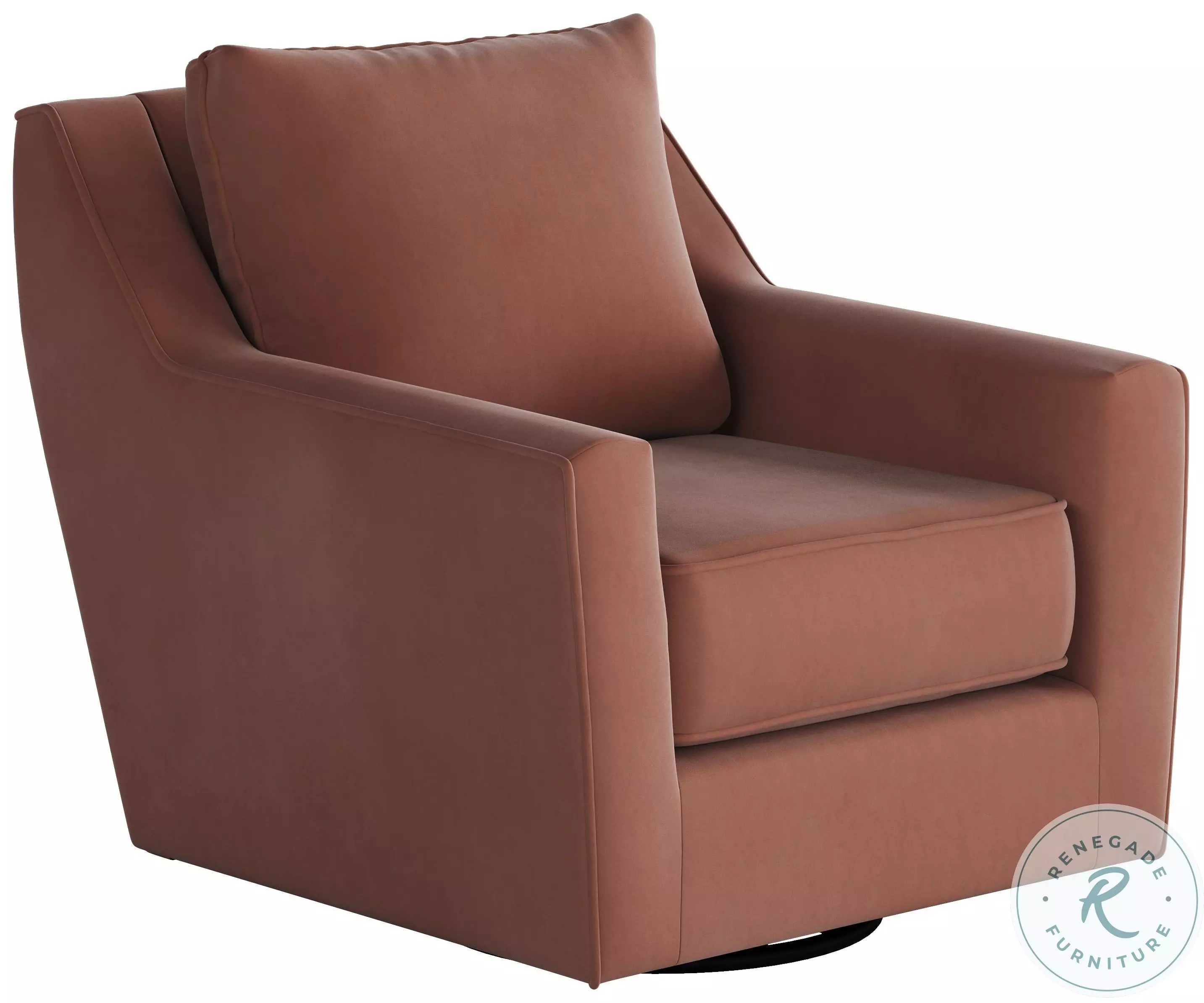 Bella Rose Rosewood Recessed Arm Swivel Glider Chair From Home Gallery ...