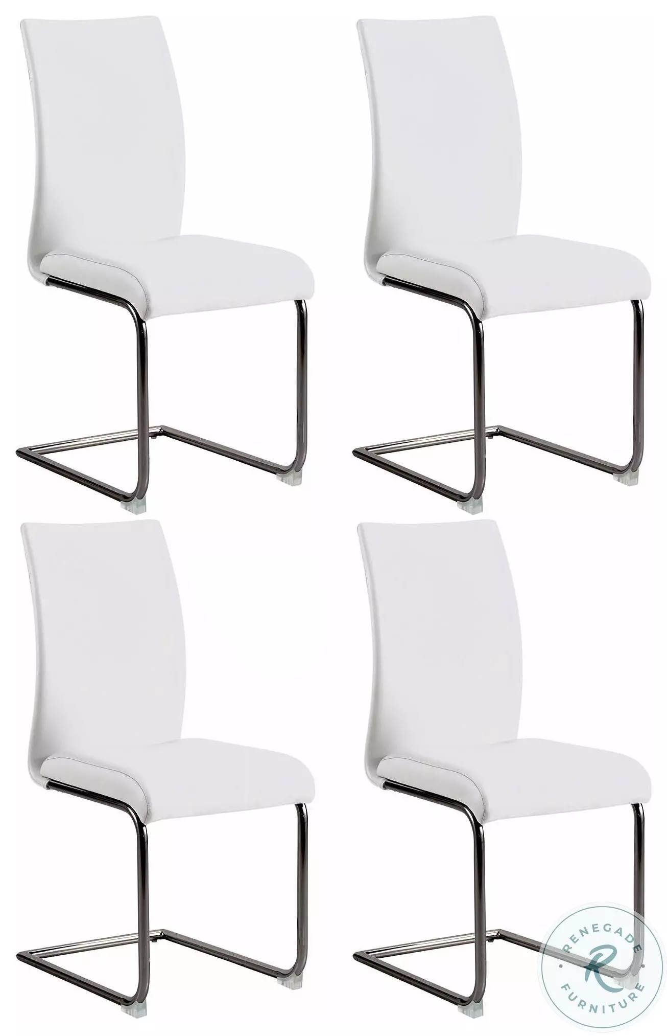 Jane White Side Chair Set of 4 From Chintaly Imports | Coleman Furniture