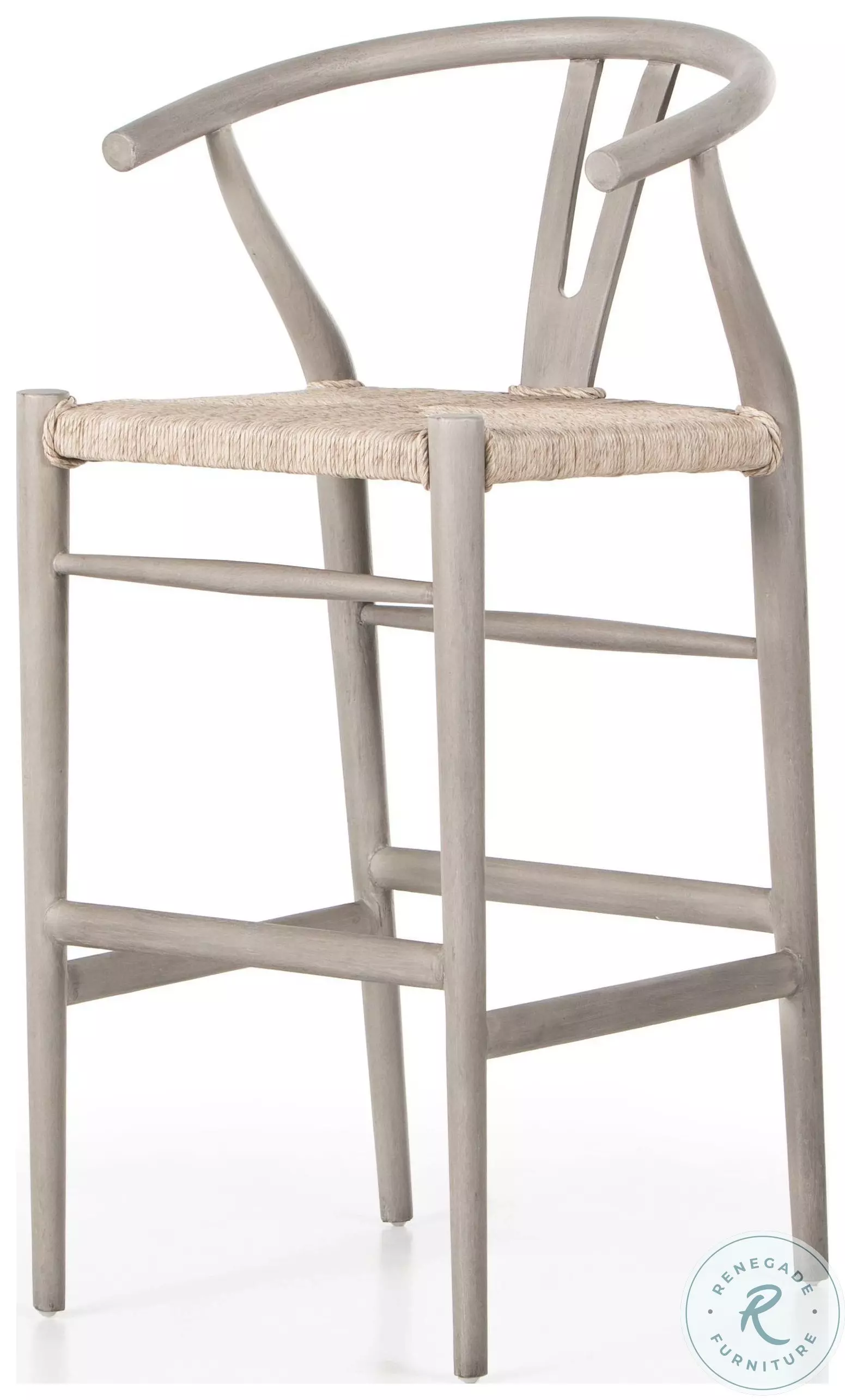 Muestra Weathered Grey Teak Bar Stool from Four Hands | Coleman Furniture