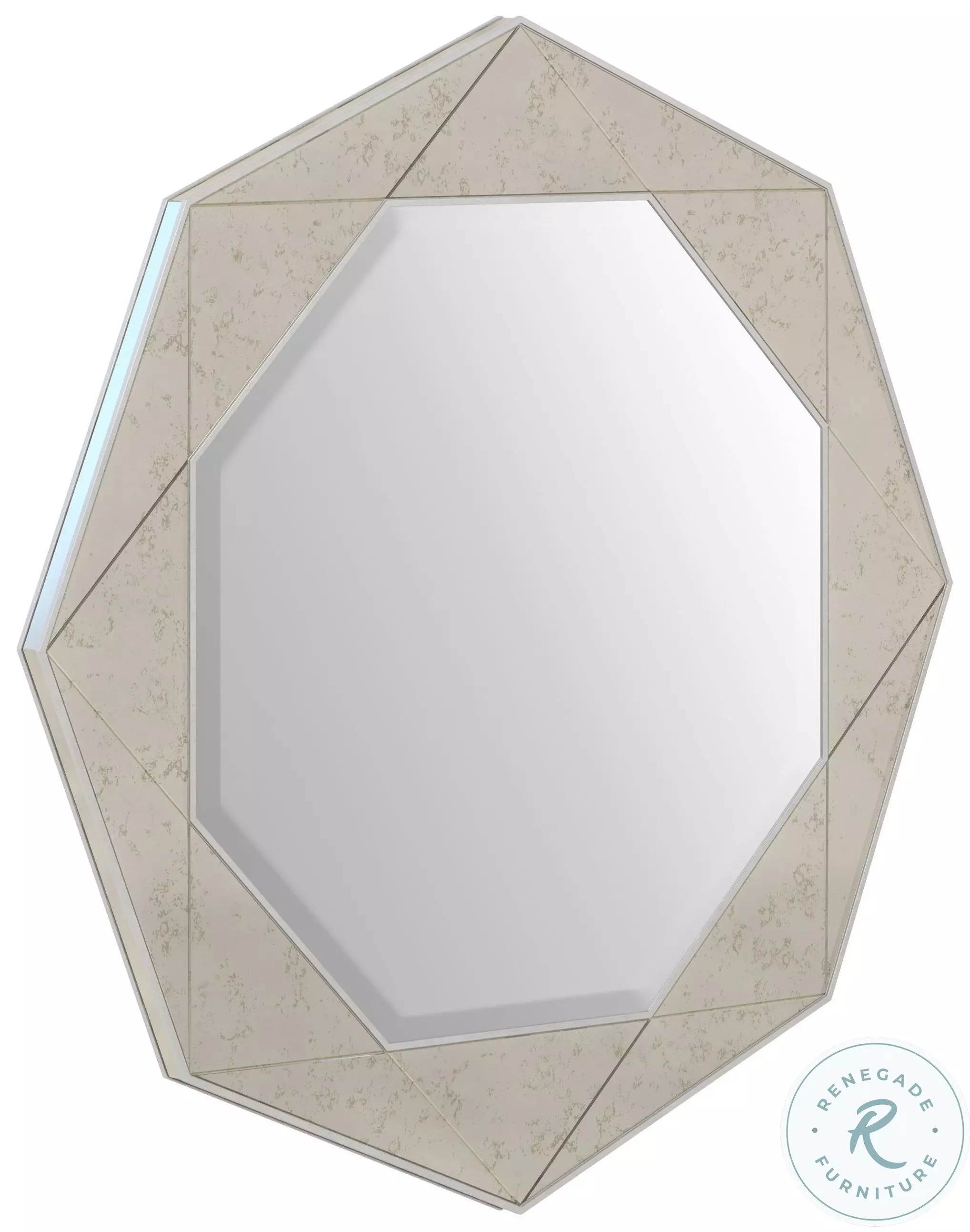 Mezzanine Dove Gray Octagonal Mirror From ART | Coleman Furniture