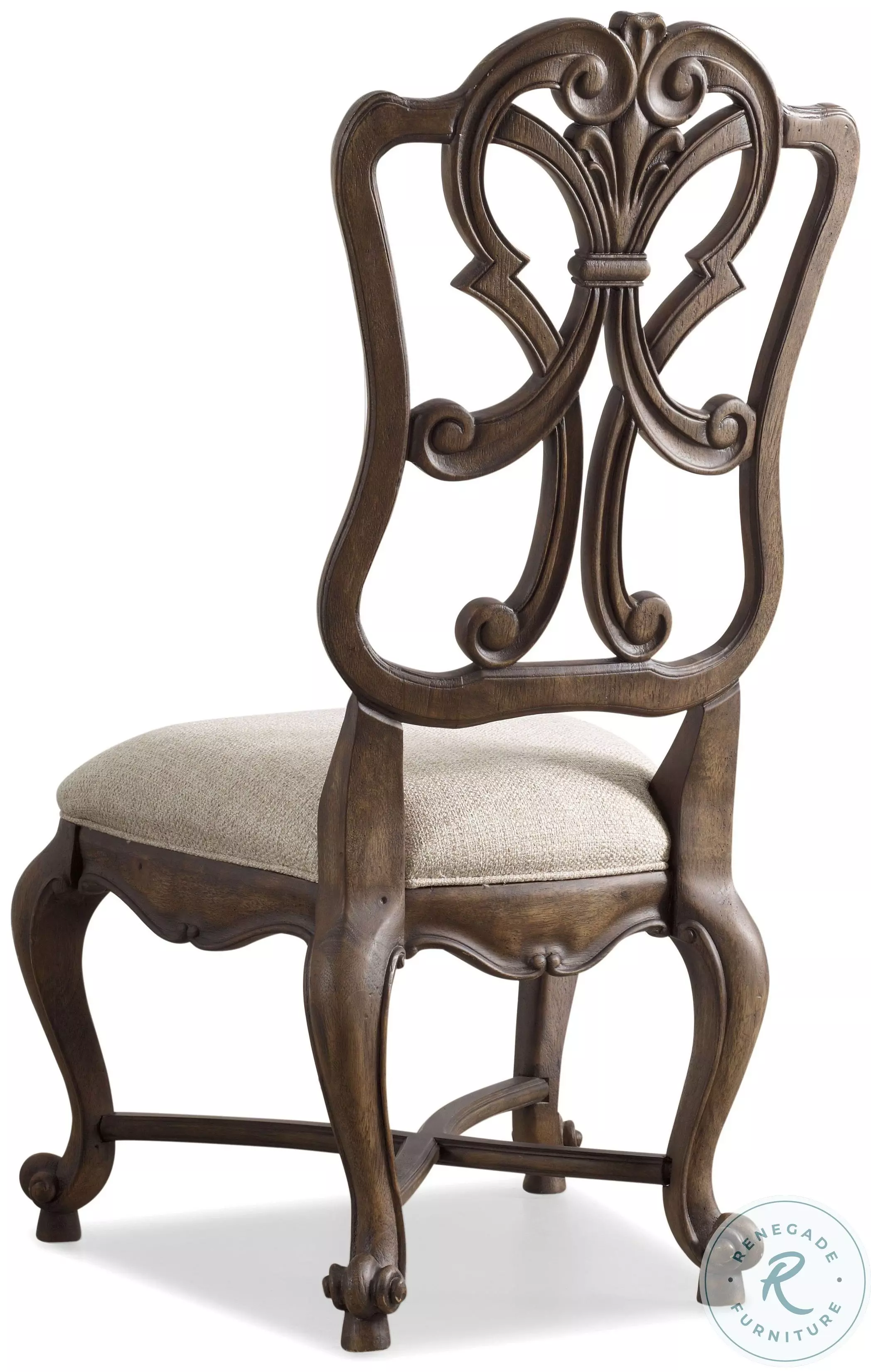 Melody Rustic Walnut Wood Back Side Chair Set Of 2 From Hawthorne ...