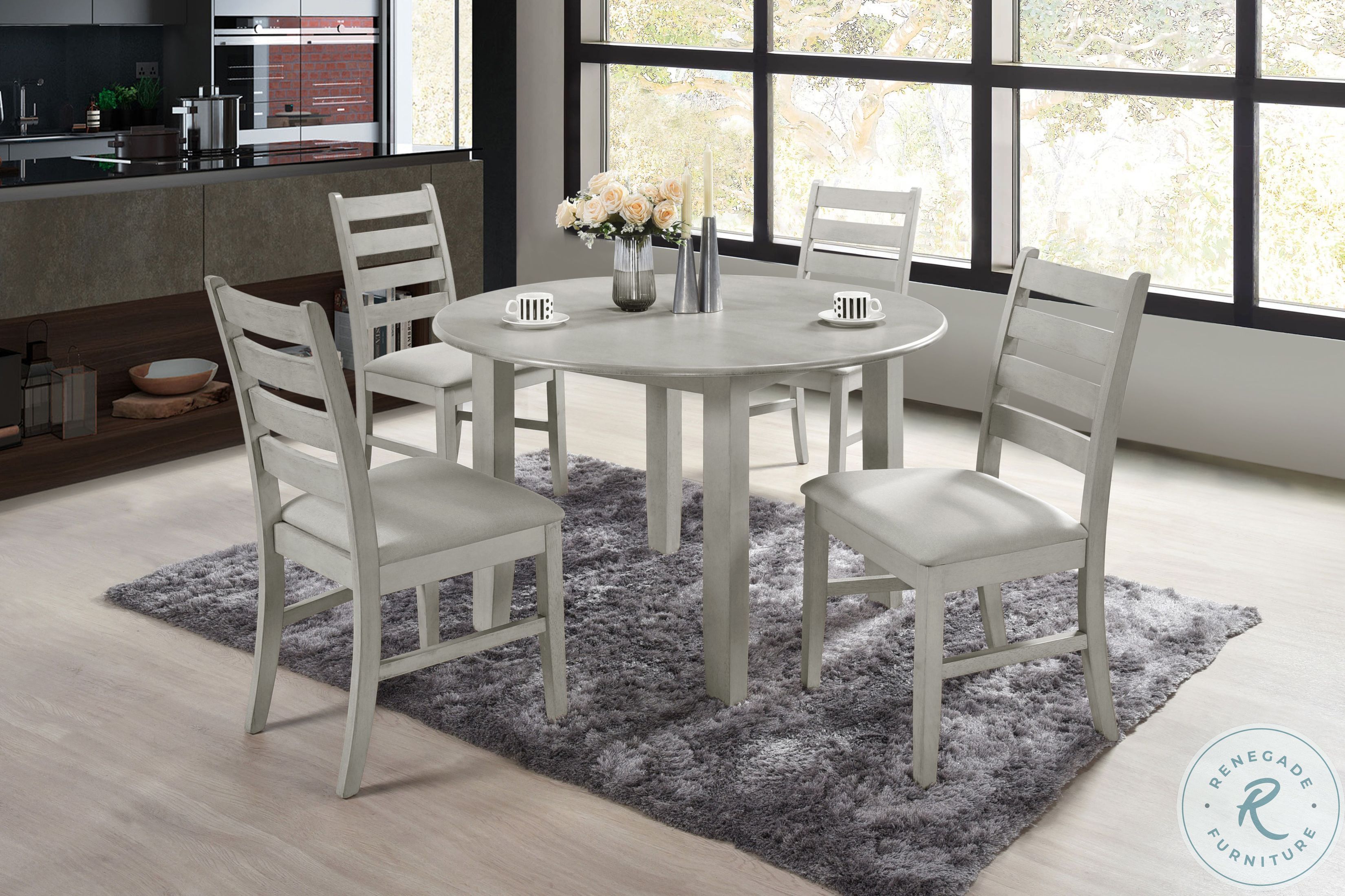 Pascal Driftwood Round Dining Table From New Classic | Coleman Furniture