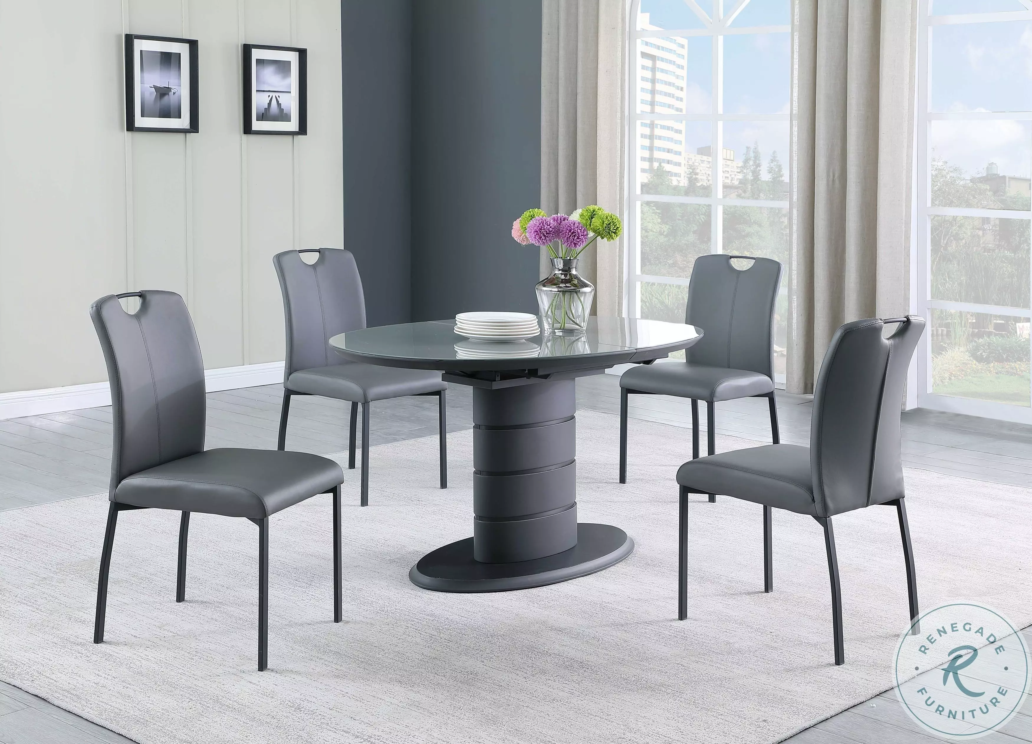 Kendra Gray Extendable Dining Room Set from Chintaly Imports | Coleman ...