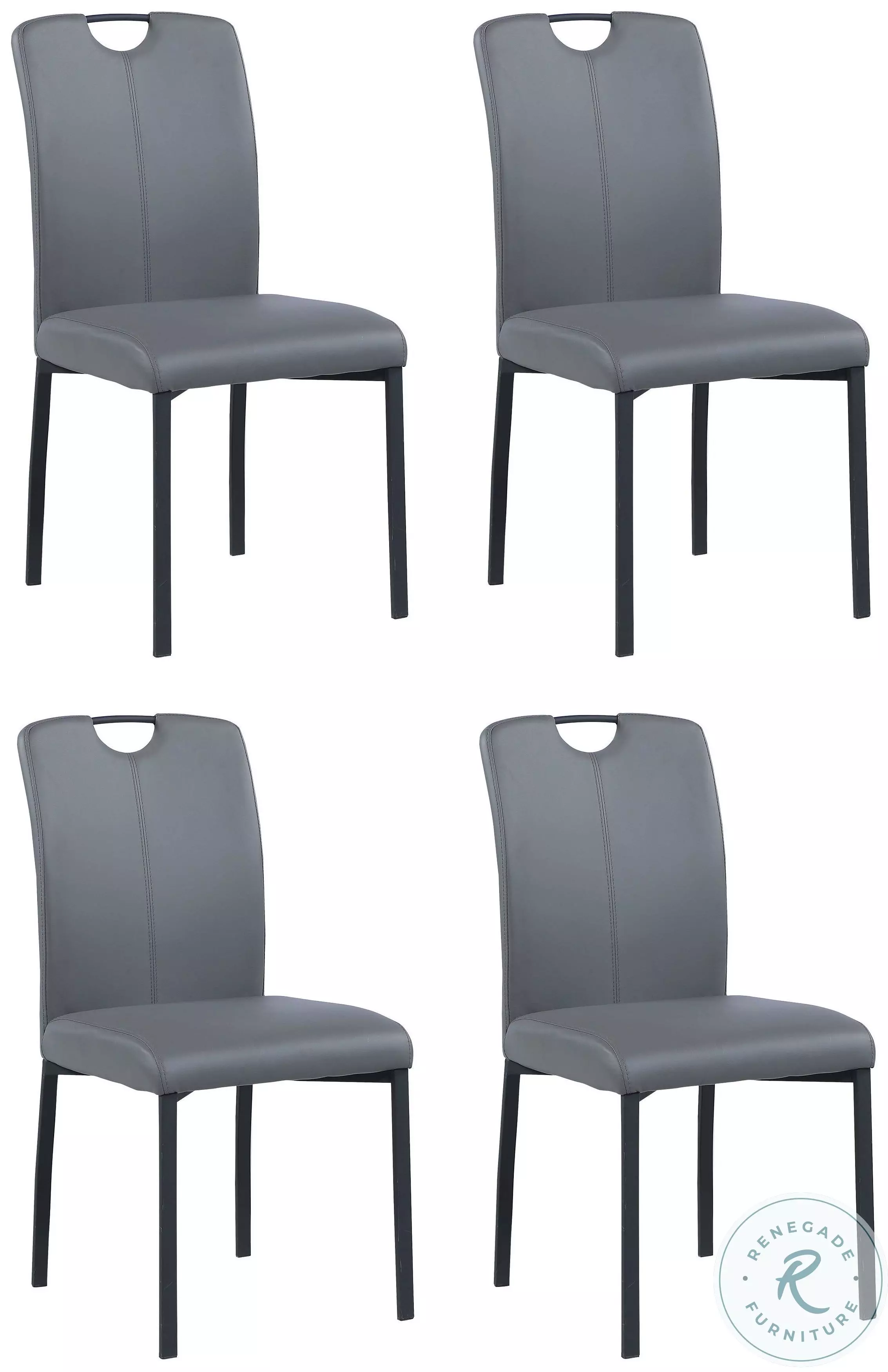 Kendra Gray Side Chair Set of 4 From Chintaly Imports | Coleman Furniture
