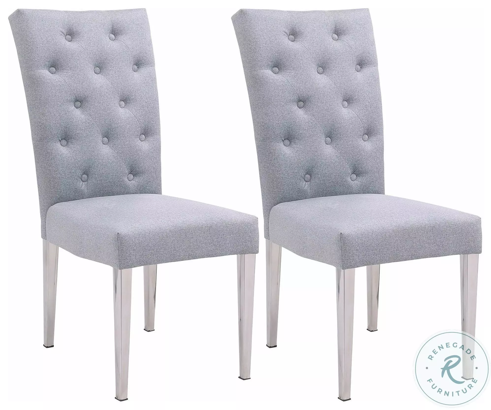 Kerry Light Gray Side Chair Set of 2 From Chintaly Imports | Coleman ...