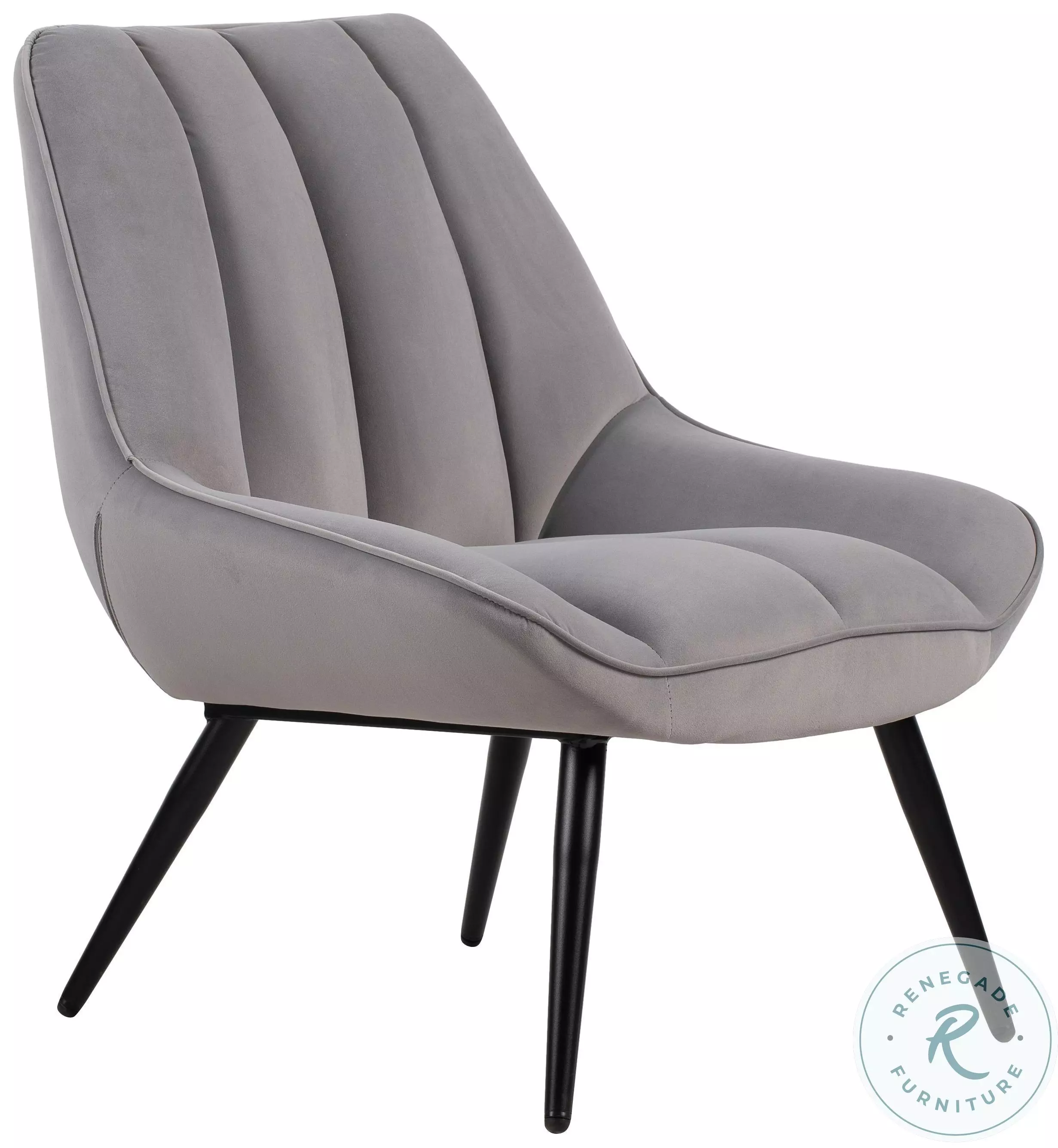 Astrid Gray Velvet Accent Chair From New Classic | Coleman Furniture