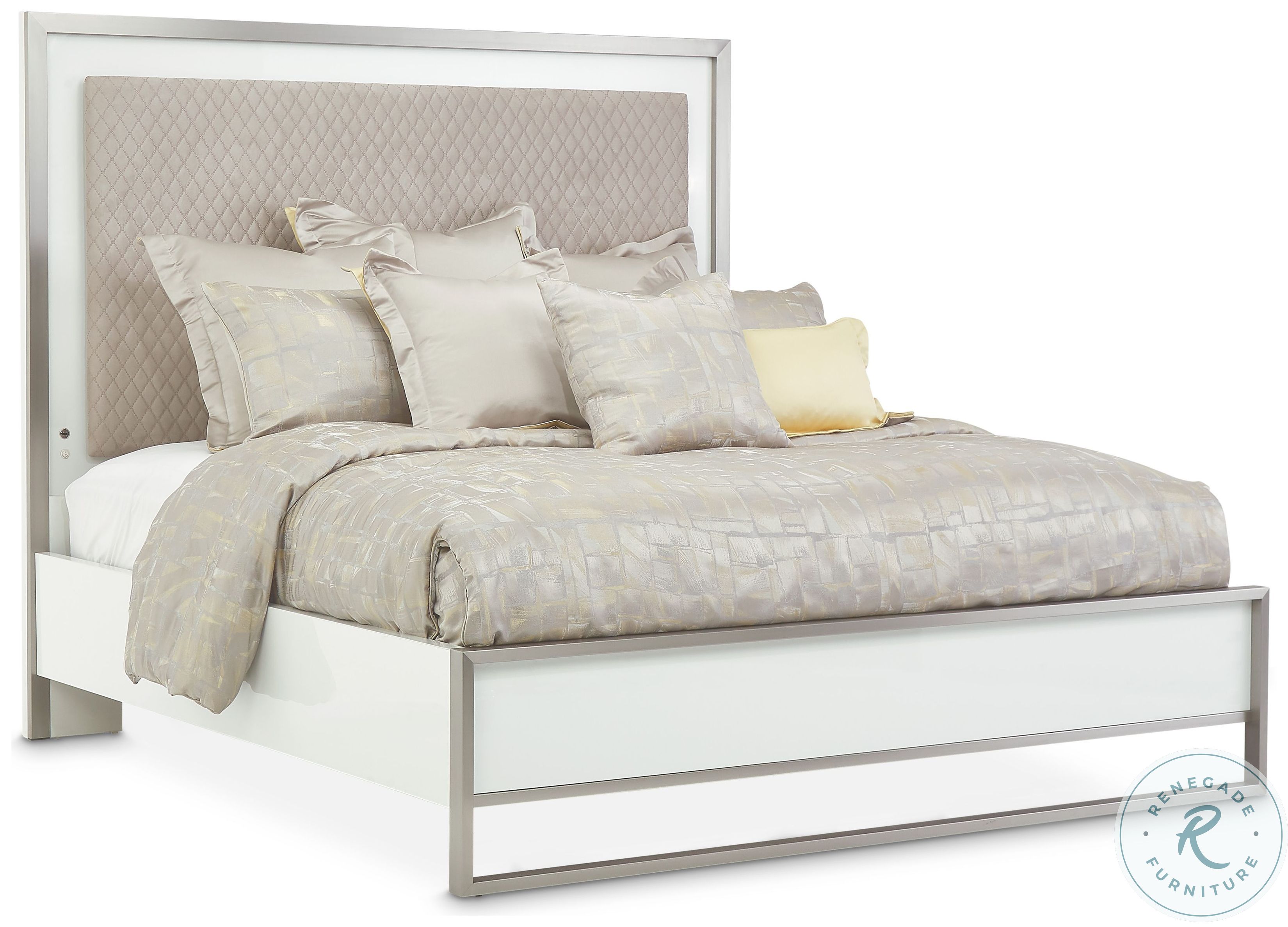 Maven Cloud White King Platform Bed From Casa Luxe | Coleman Furniture