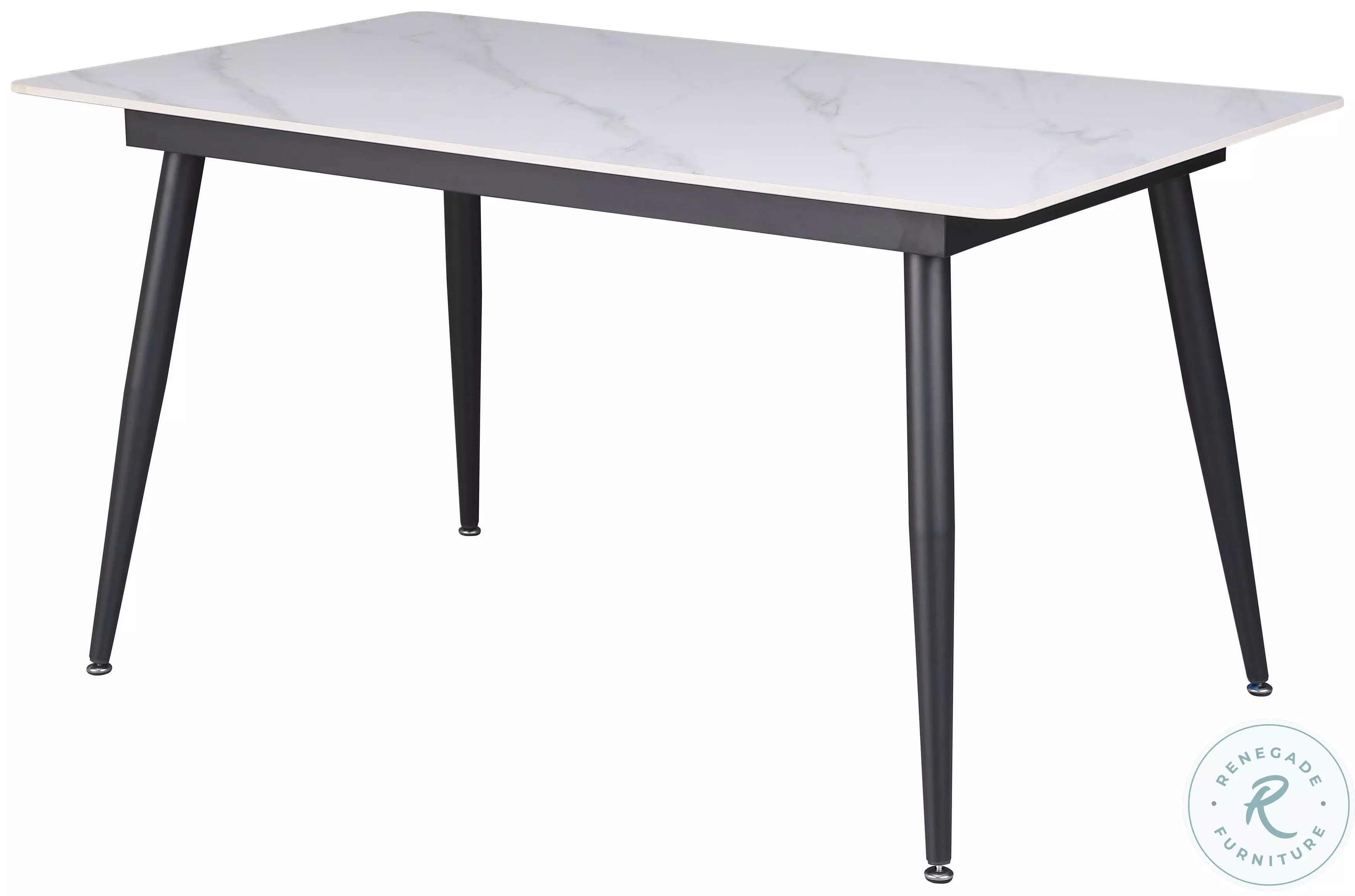 Kingsley Matte White And Black Dining Table From Chintaly Imports ...