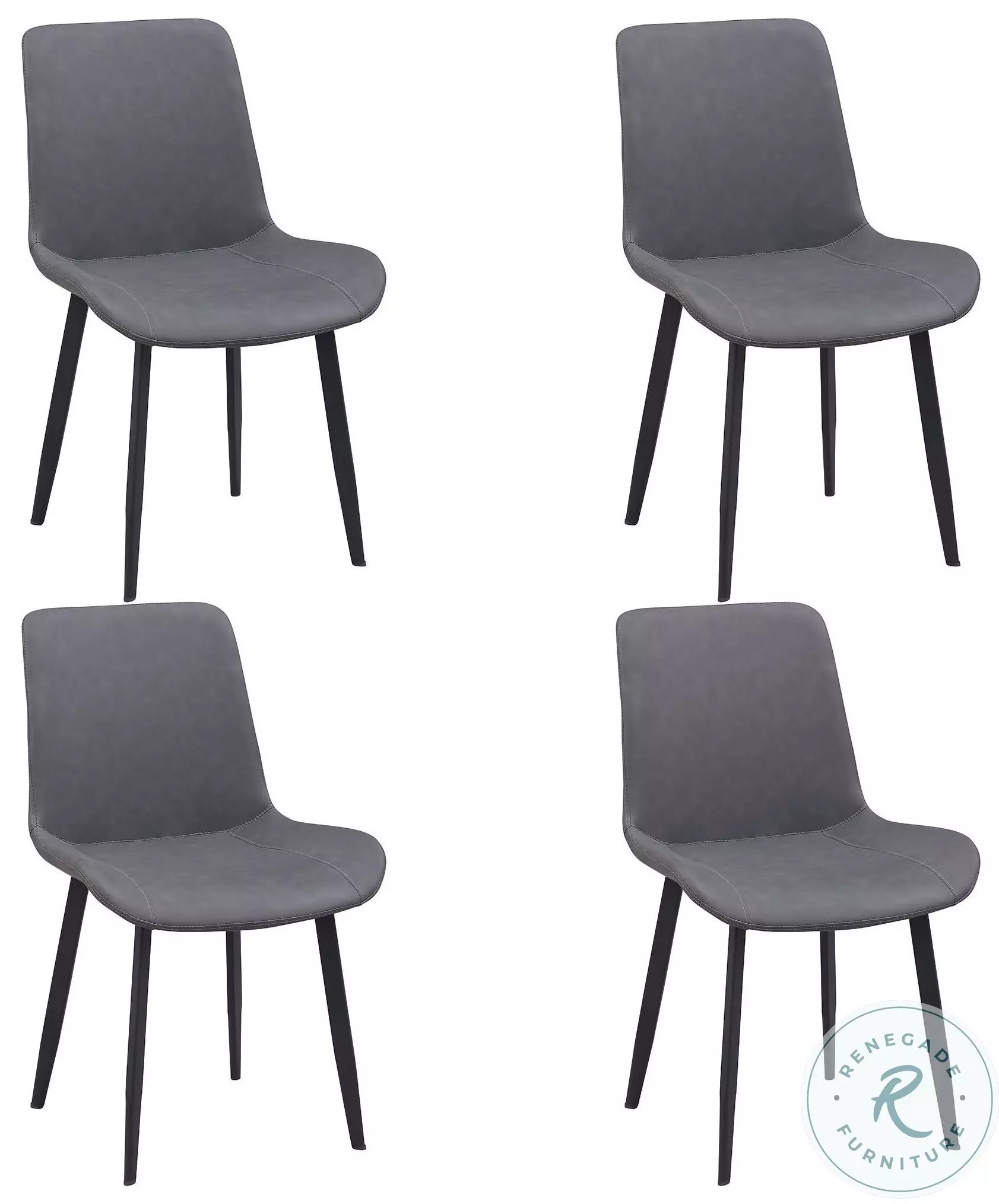Kingsley Gray Side Chair Set of 4 From Chintaly Imports | Coleman Furniture