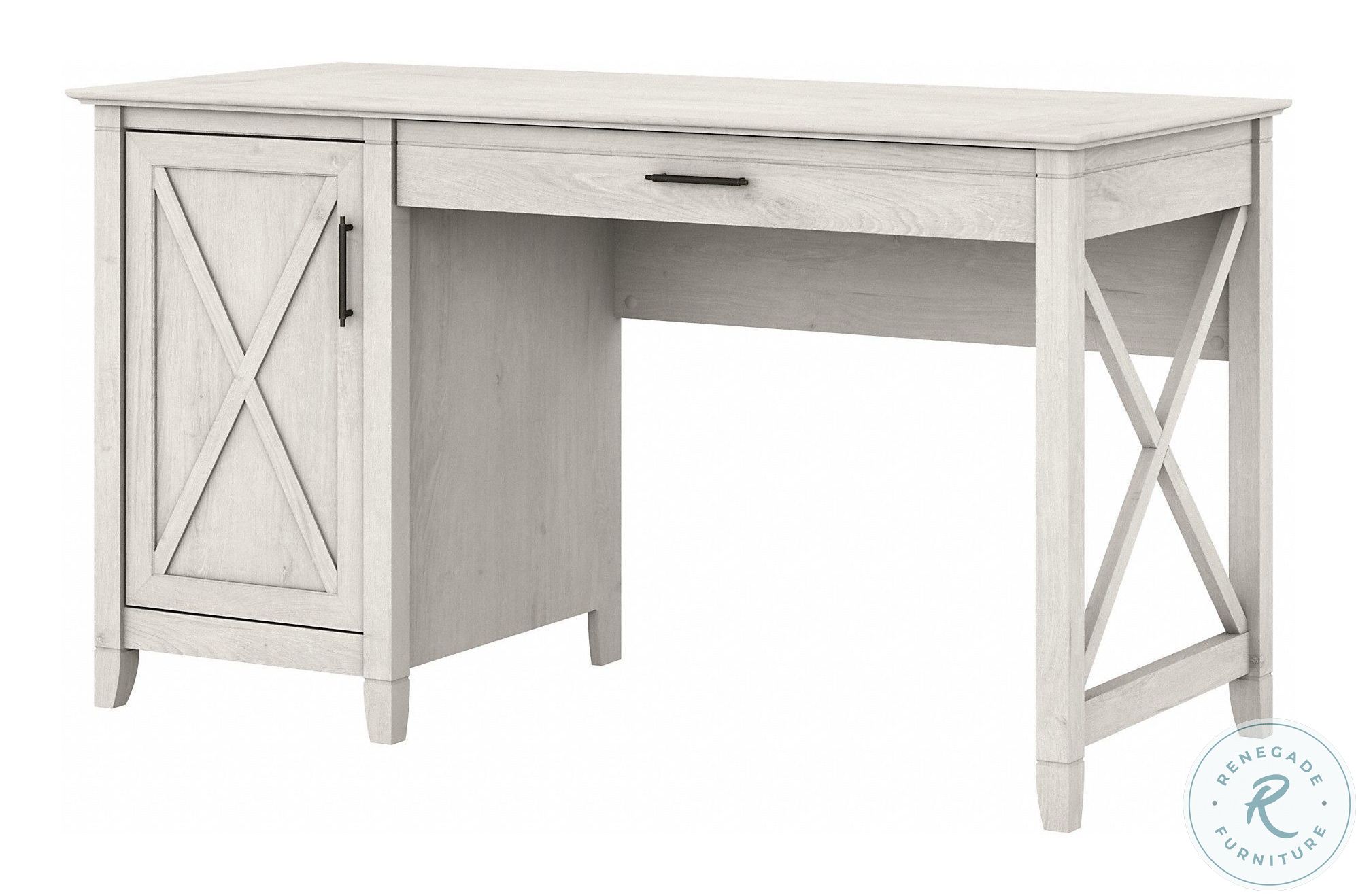Key West Linen White Oak 54" Computer Desk From Bush Furniture ...