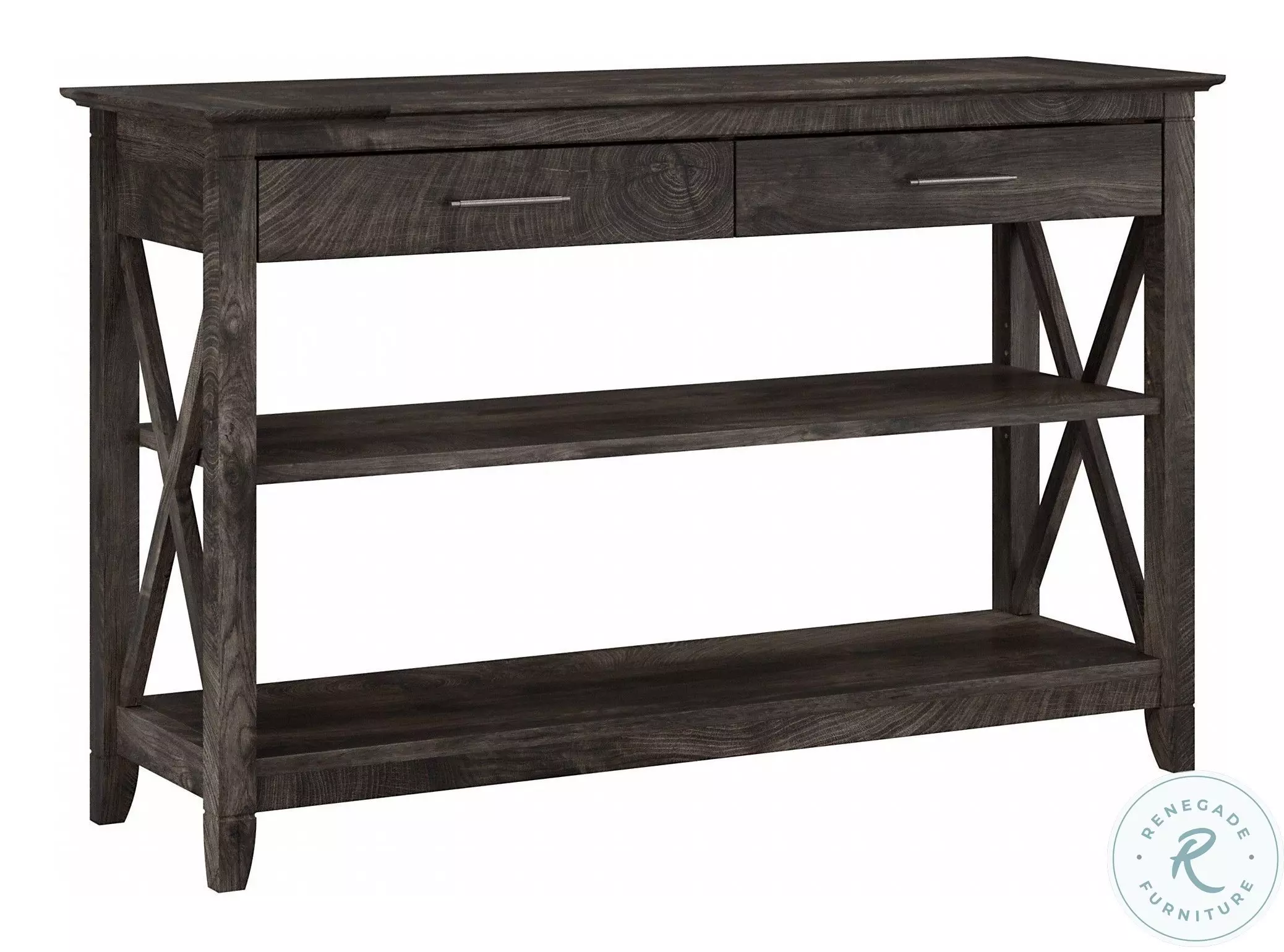 Key West Dark Gray Hickory Console Table From Bush Furniture | Coleman ...